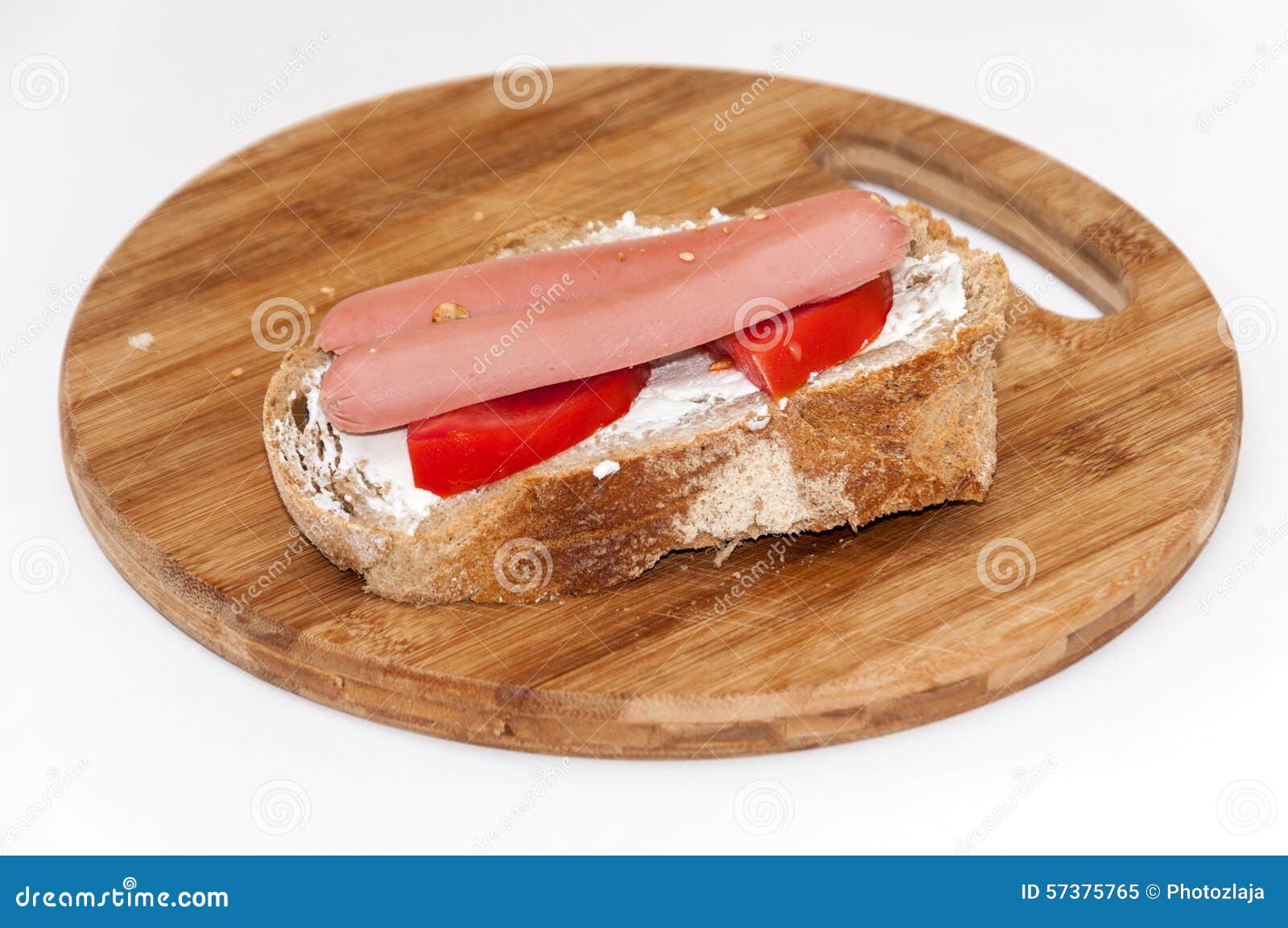 Triangle Toast Sandwiches with Ham Stock Image - Image of slice, tasty ...