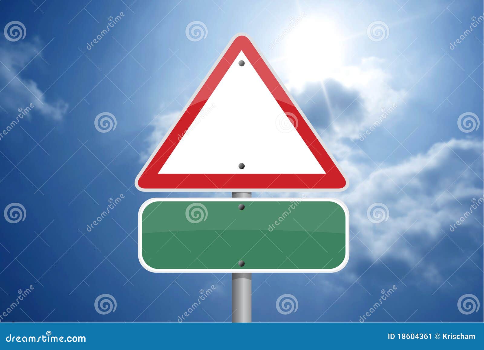 Triangle traffic sign stock image. Image of metal, information - 18604361