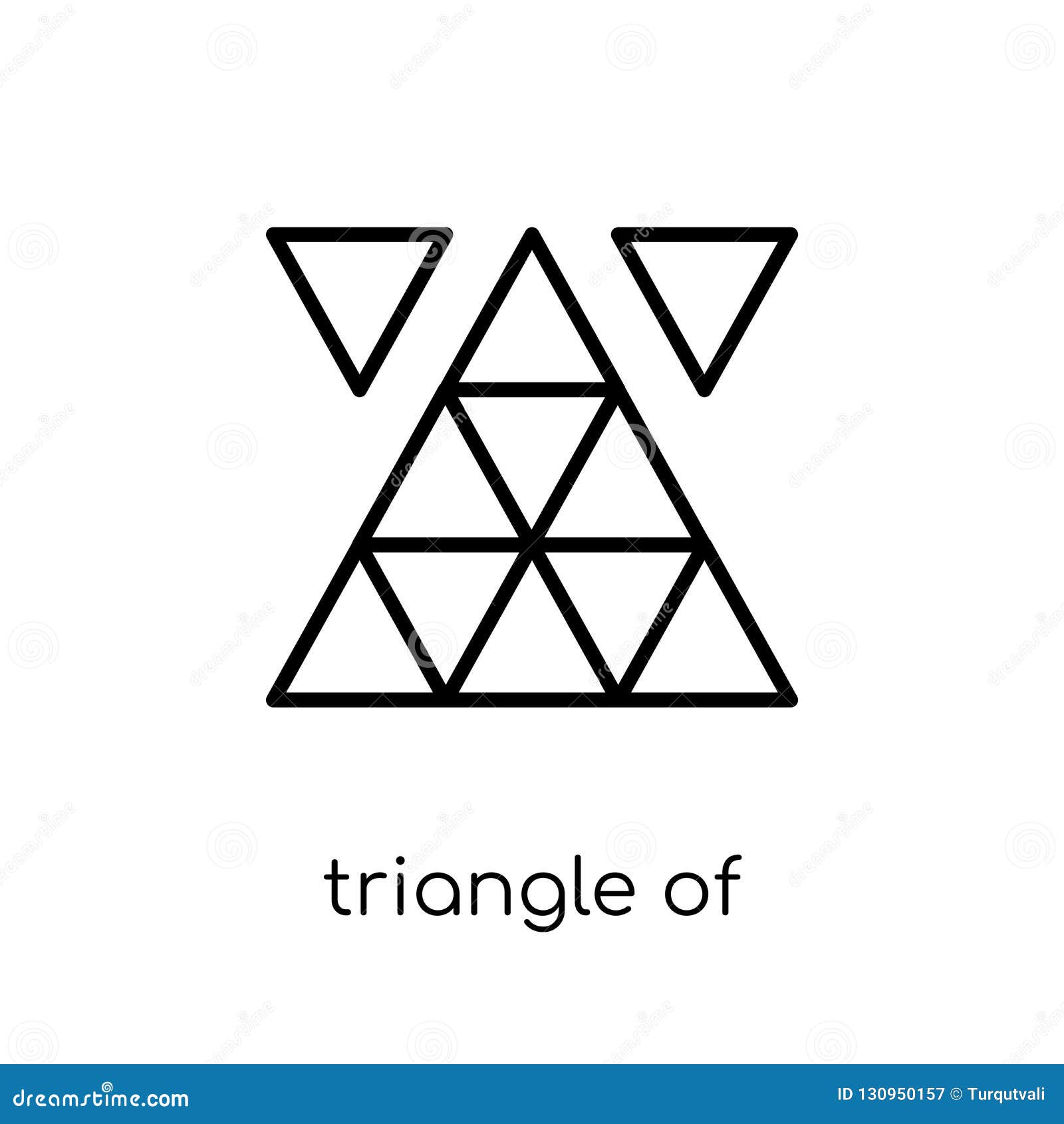 Triangle of Triangles Icon from Geometry Collection. Stock Vector ...