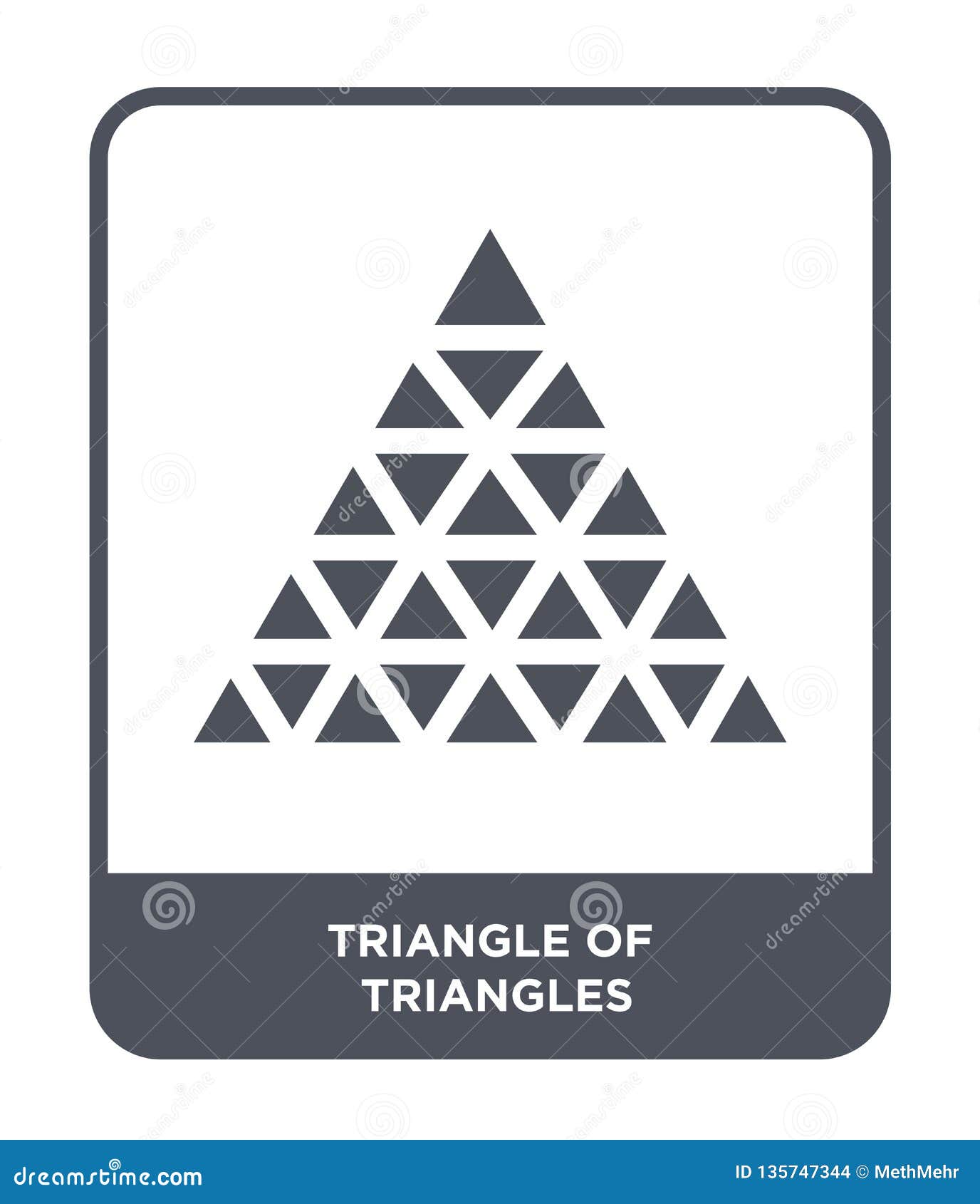 Triangle of Triangles Icon in Trendy Design Style. Triangle of ...