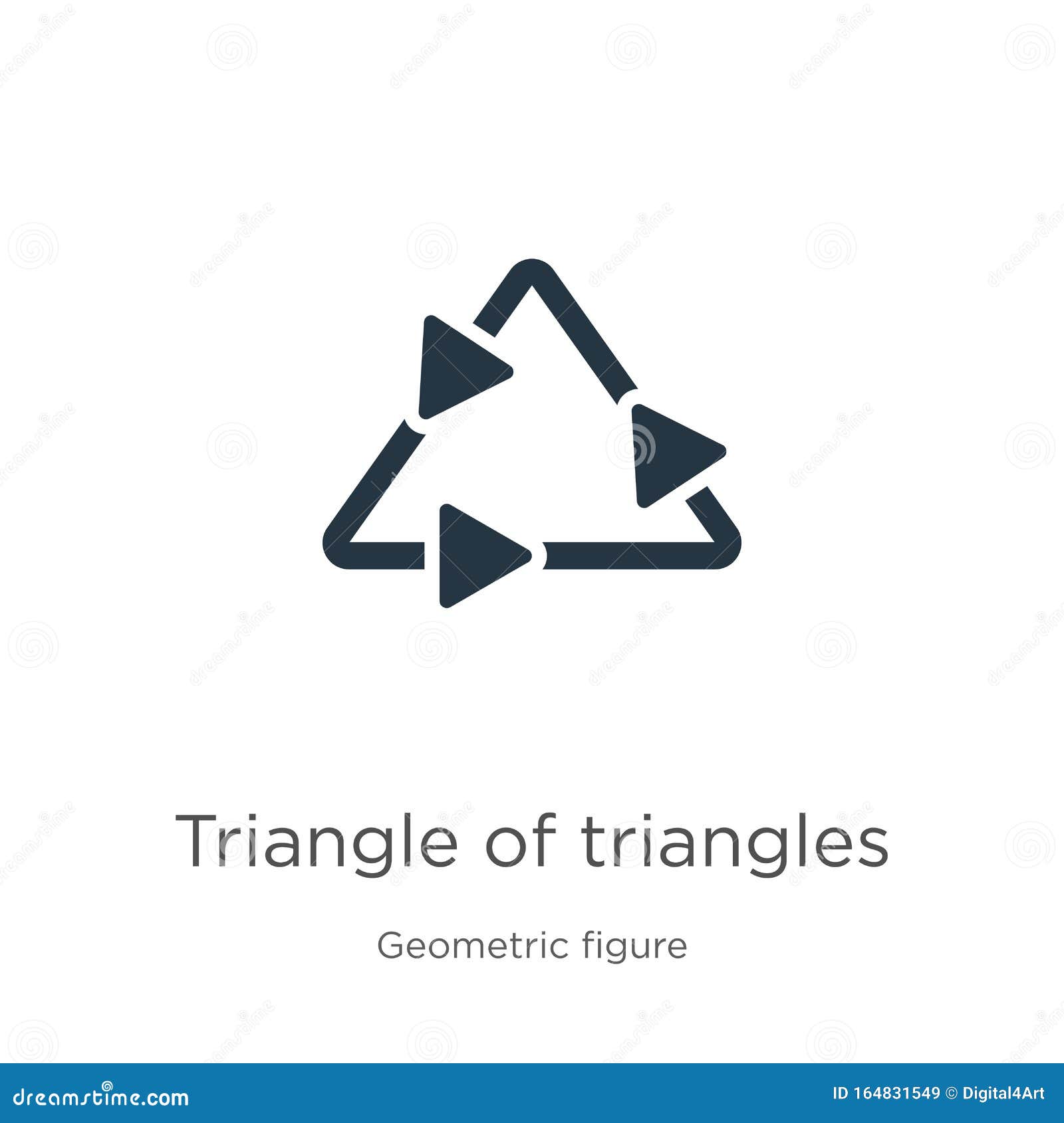 Triangle of Triangles Icon Vector. Trendy Flat Triangle of Triangles ...