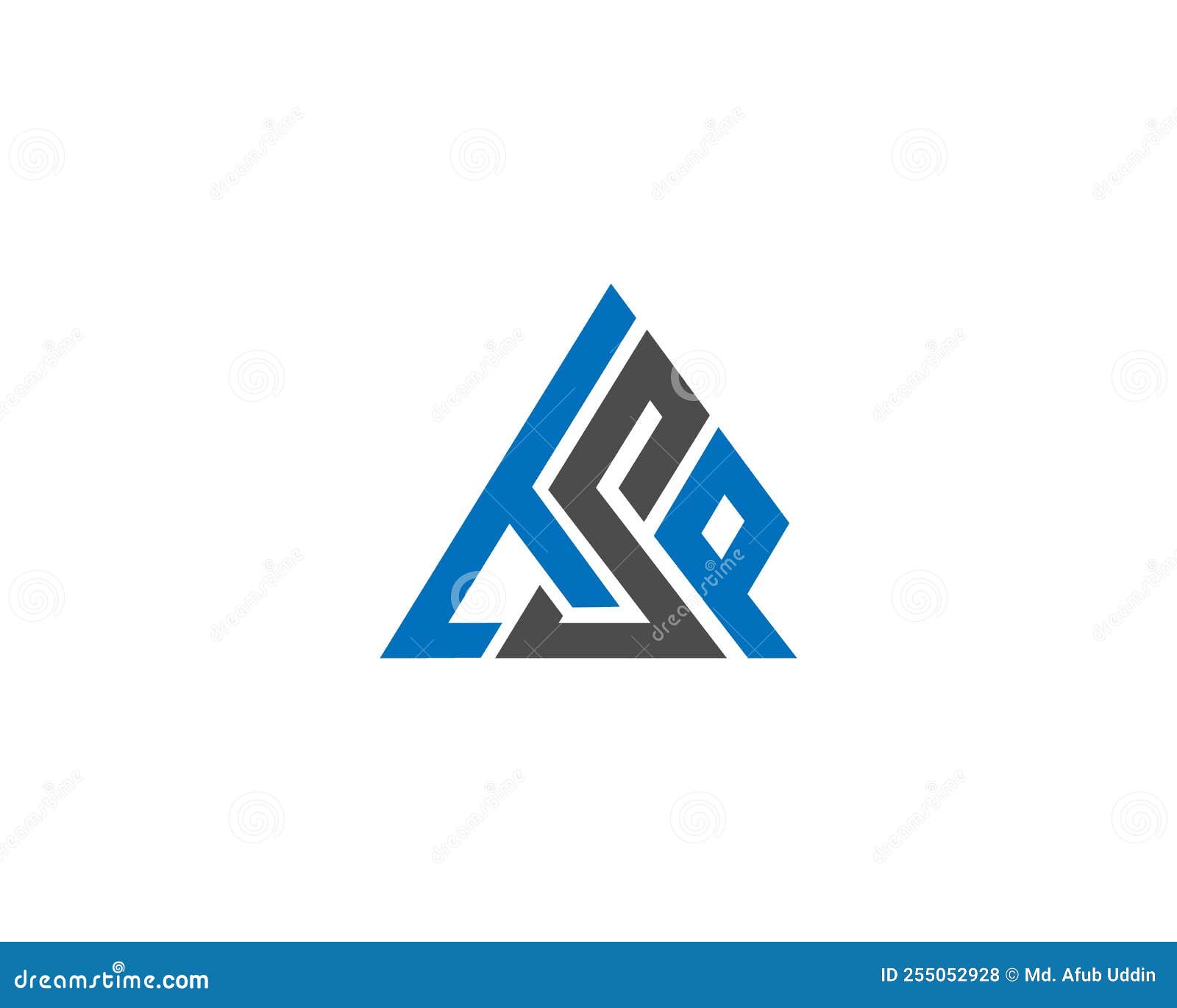 Triangle TSP Letter Logo stock vector. Illustration of vector - 255052928