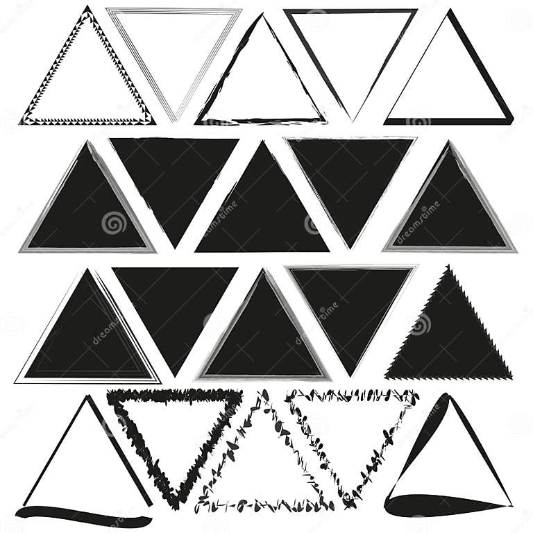 Triangle Variations Icon Set. Geometric Shapes Vector Illustration. EPS ...