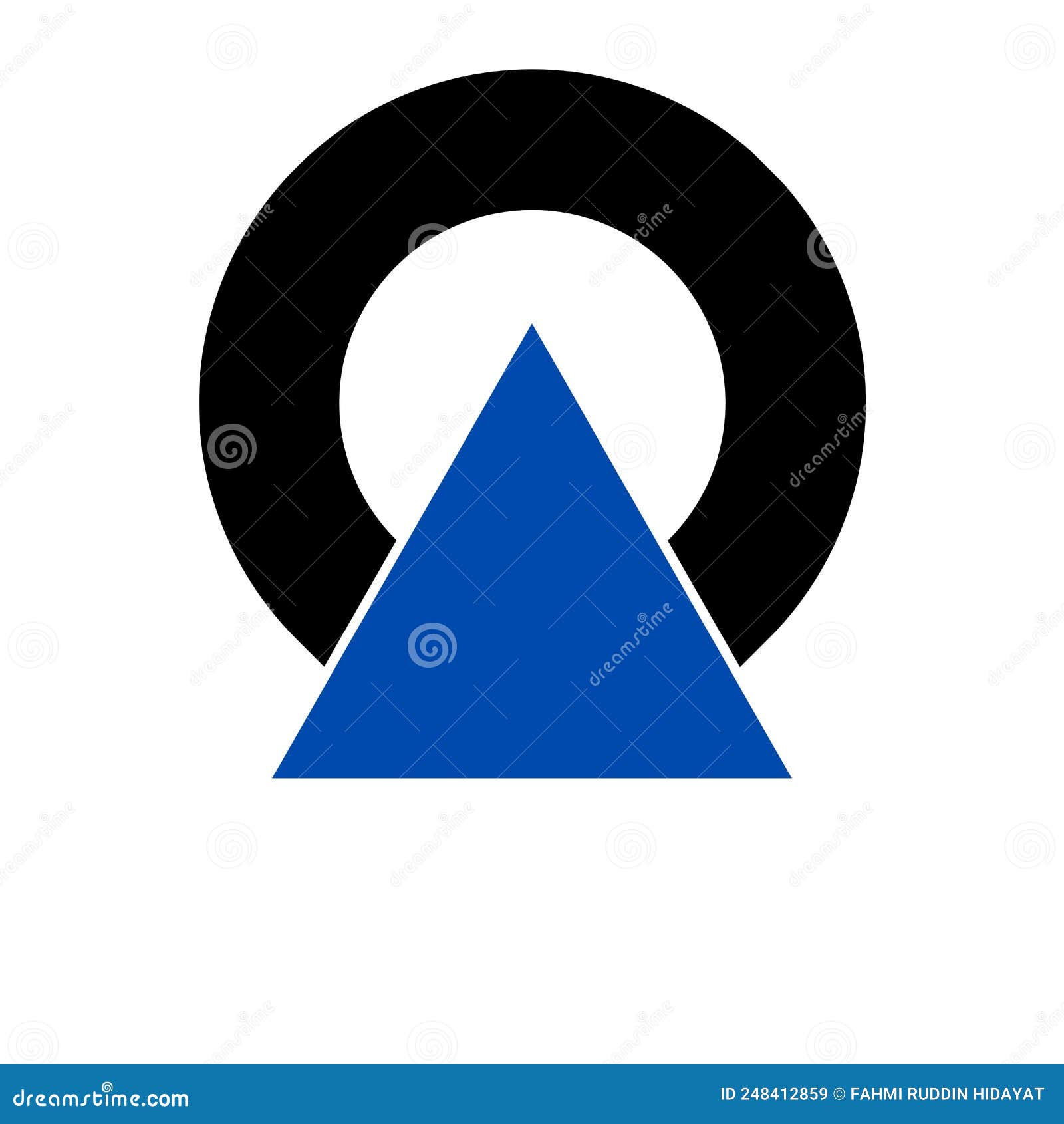 Triangle Vector Logo Combine with Circle Suitable for Business Label ...