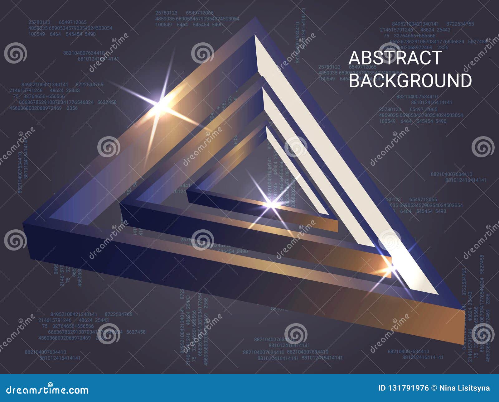 Triangle Volume Sparkle On Background. Vector Illustration ...
