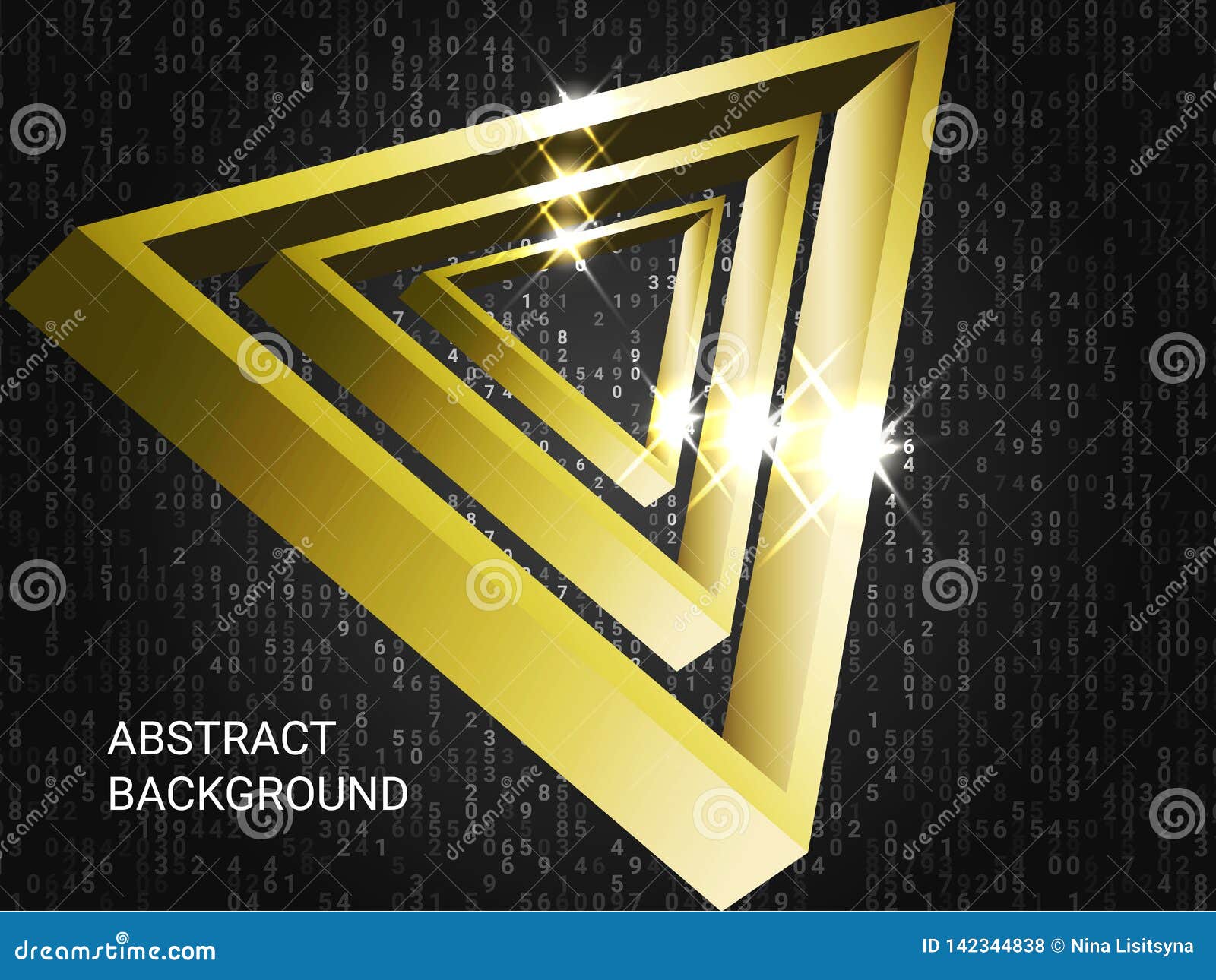 Triangle Volume Sparkle on Background Stock Illustration - Illustration ...