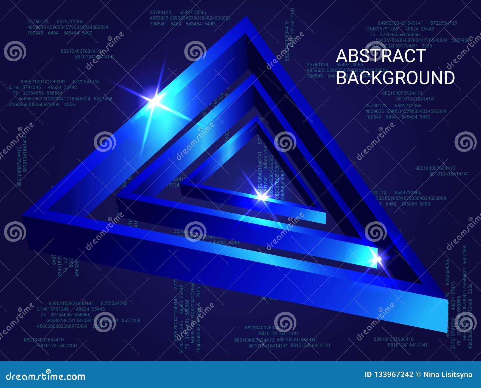 Triangle Volume Sparkle on Background. Stock Vector - Illustration of ...