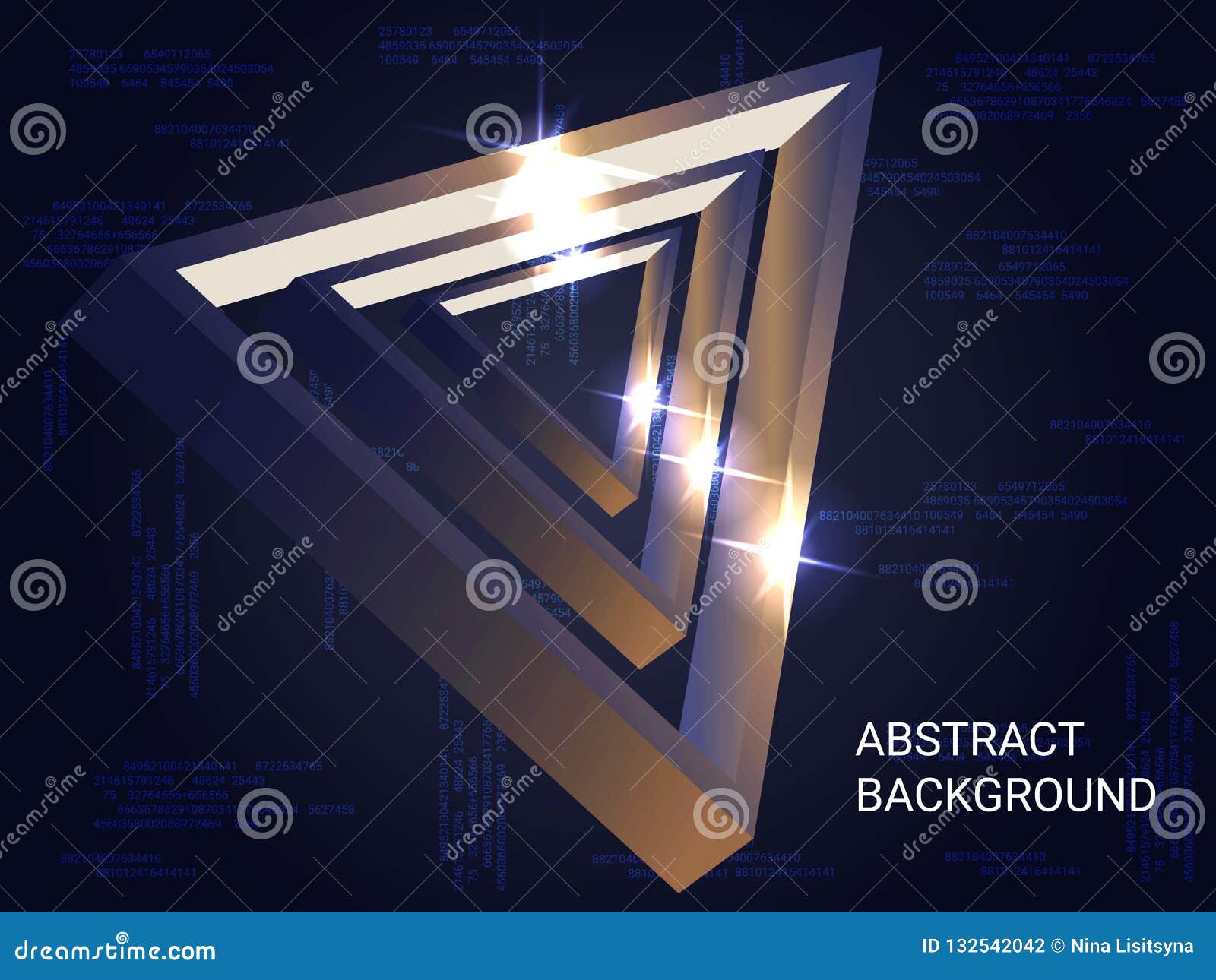 Triangle Volume Sparkle on Background. Stock Vector - Illustration of ...