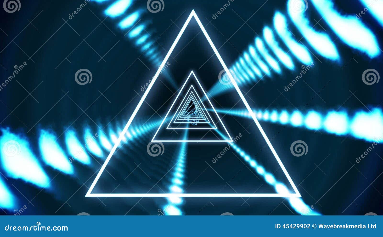 Triangle Vortex Design on Black Stock Footage - Video of triangle ...