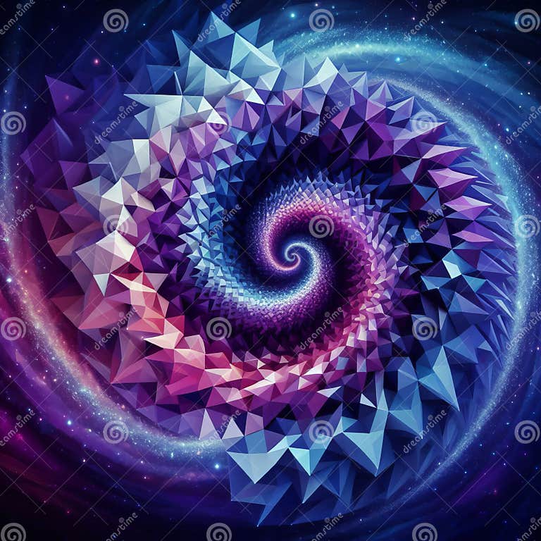 Triangle Vortex a Swirling Vortex Created from Triangles in Shad Stock ...