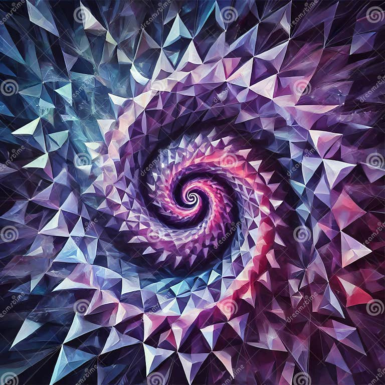 Triangle Vortex a Swirling Vortex Created from Triangles in Shad Stock ...