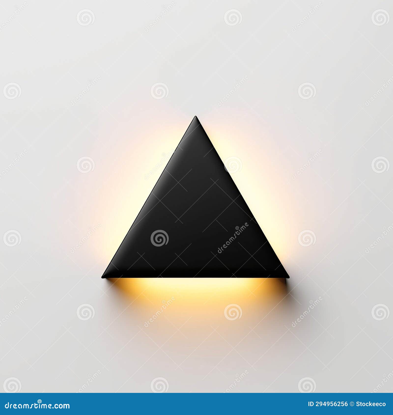 Triangle Wall Lamp - Minimalist 3d Rendered Design Stock Illustration ...