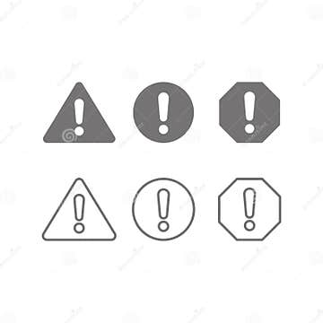Triangle Warning Sign with Exclamation Mark Stock Vector - Illustration ...