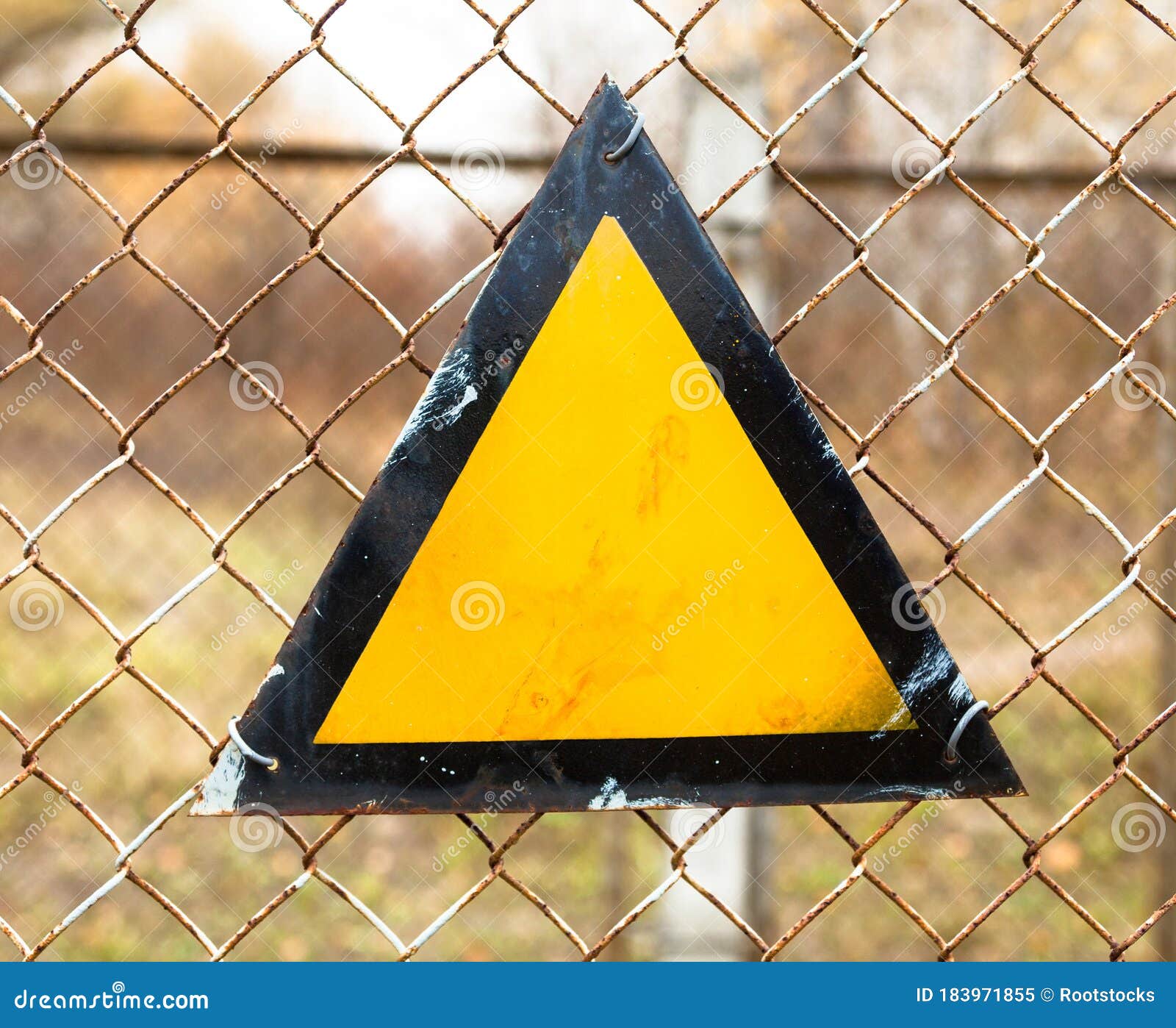Triangle warning sign stock image. Image of area, industrial - 183971855