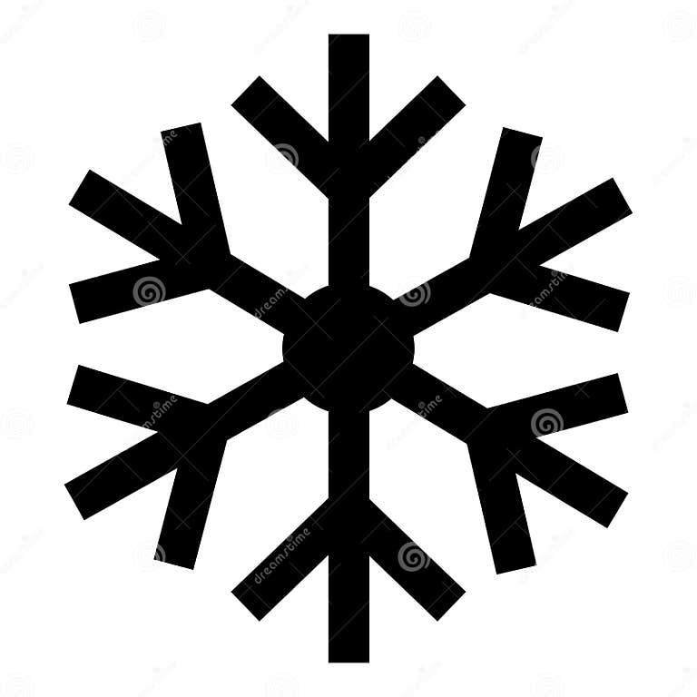 Triangle Warning Sign with Snowflake Symbol Isolate on White Background ...