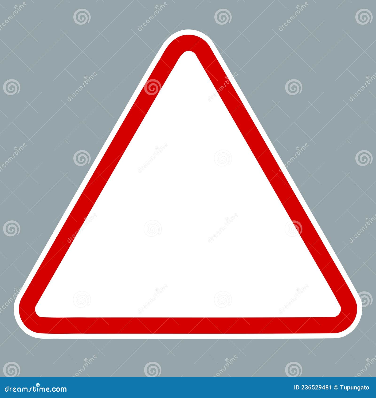Triangle Warning Sign Template Vector Stock Vector - Illustration of ...