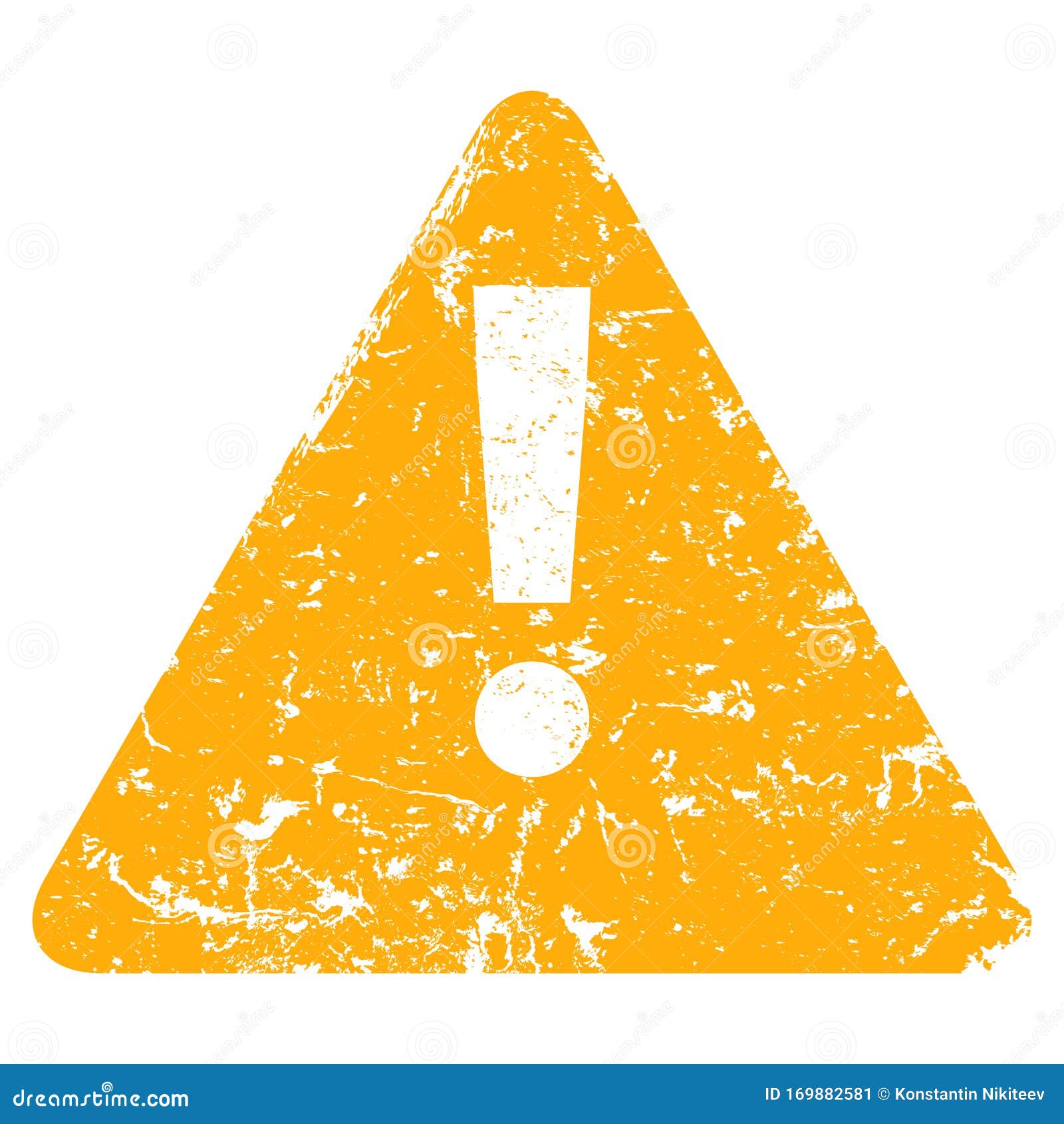 Triangle Warning Stamp with Exclamation Mark Stock Vector ...