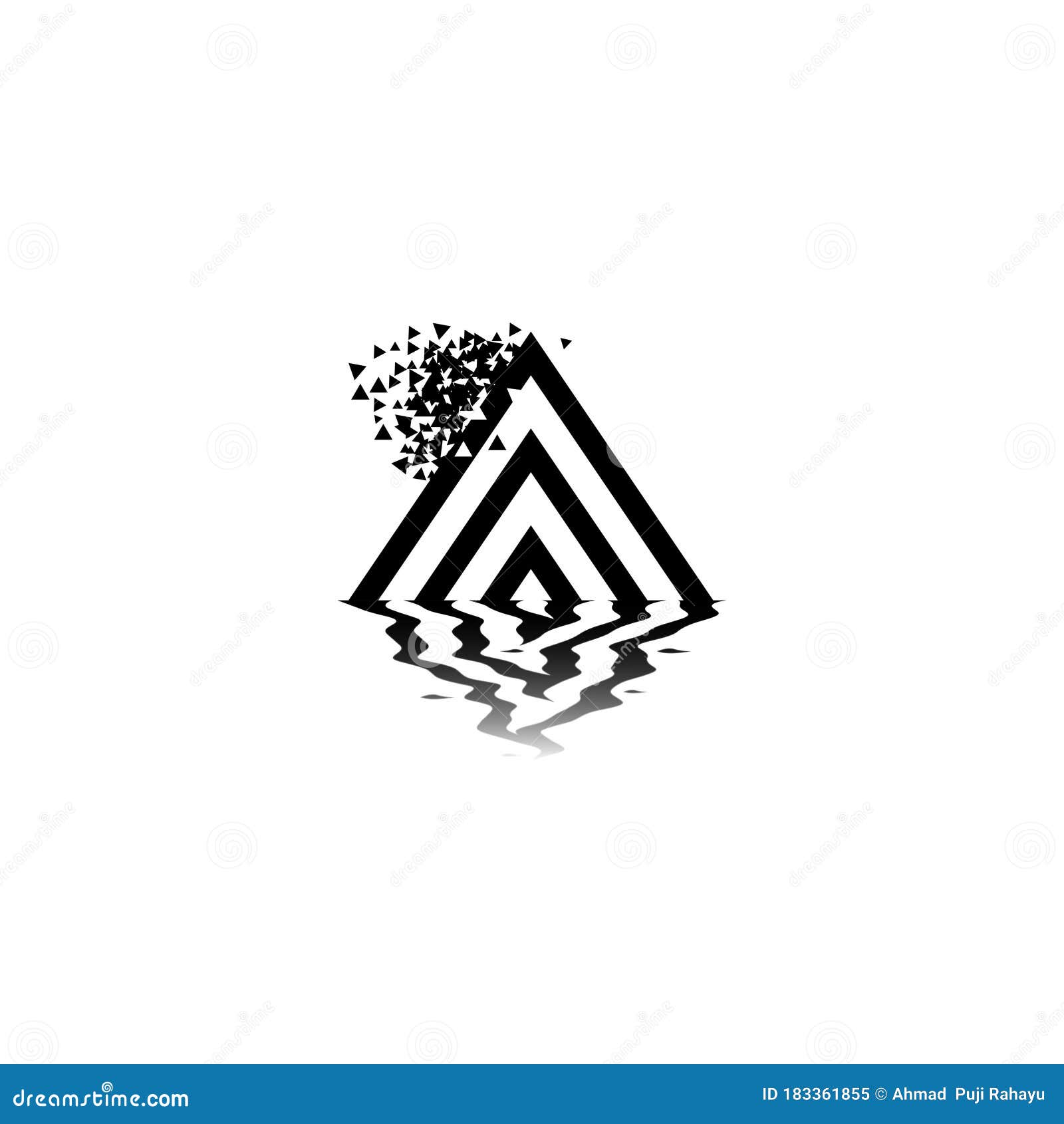 Triangle and Water for Production Logo Design Stock Vector ...