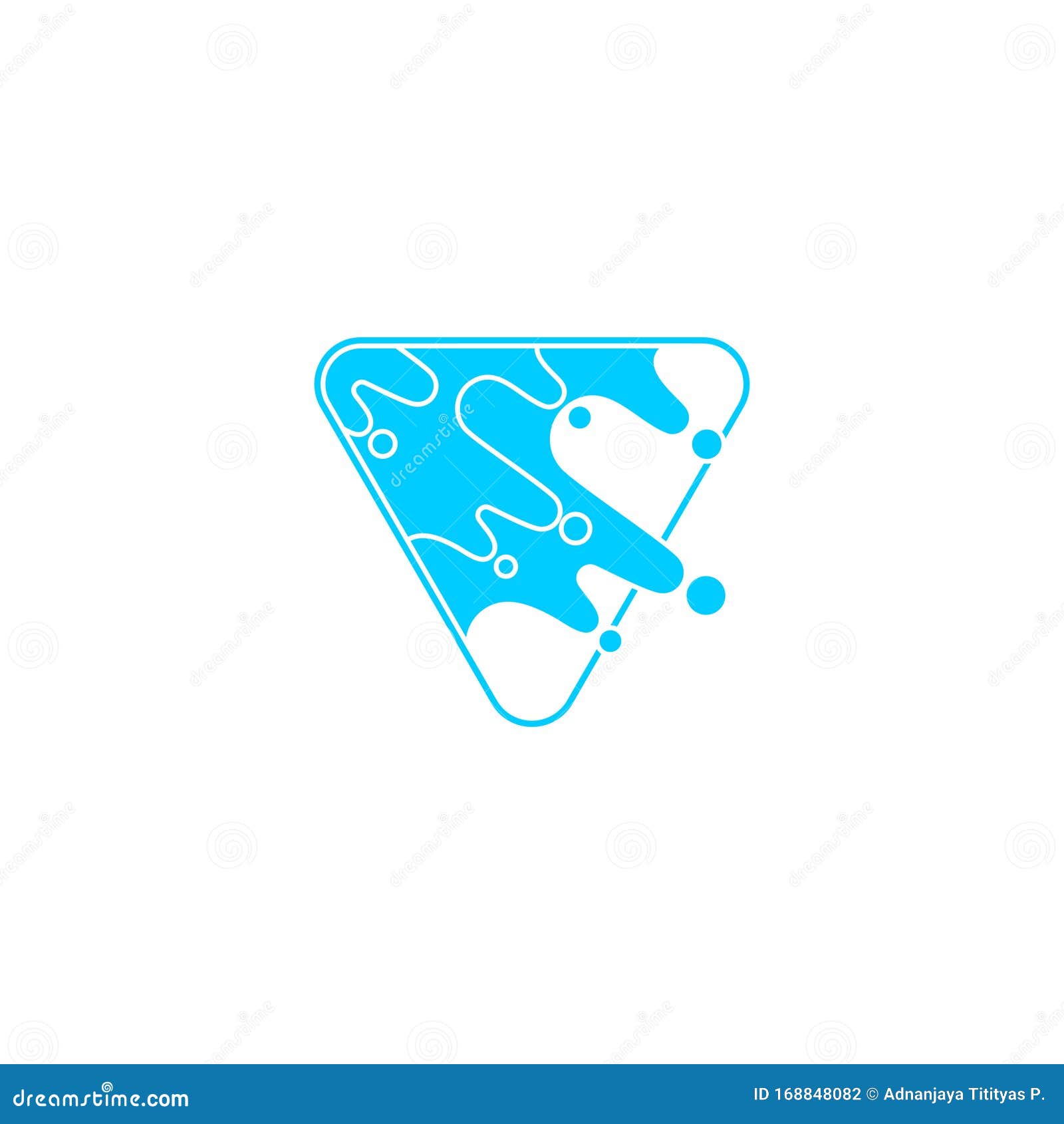 Triangle Water Splash 3d Geometric Motion Design Logo Vector Stock ...