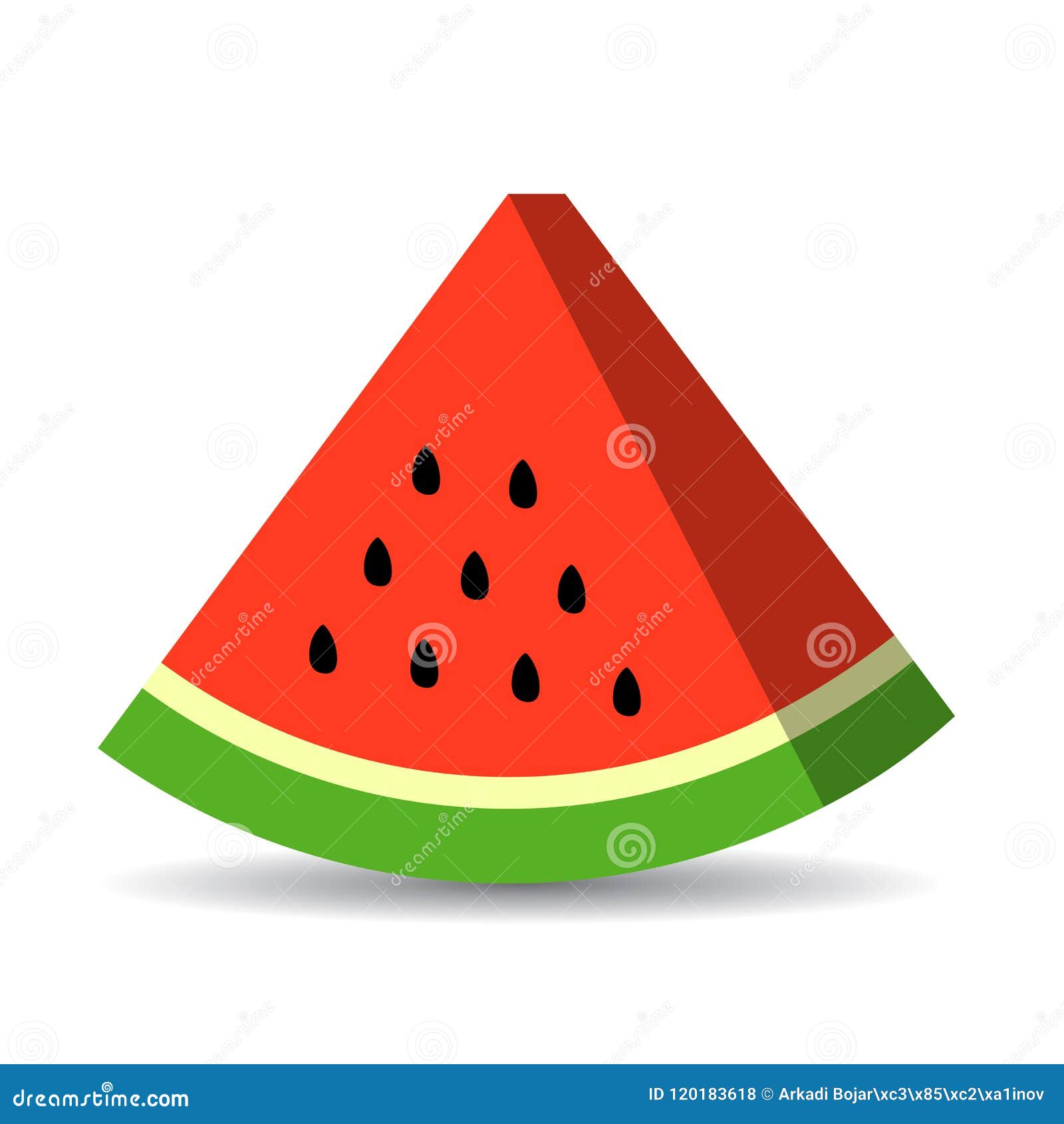 Watermelon Piece Vector Icon Stock Vector - Illustration of icon, icons ...