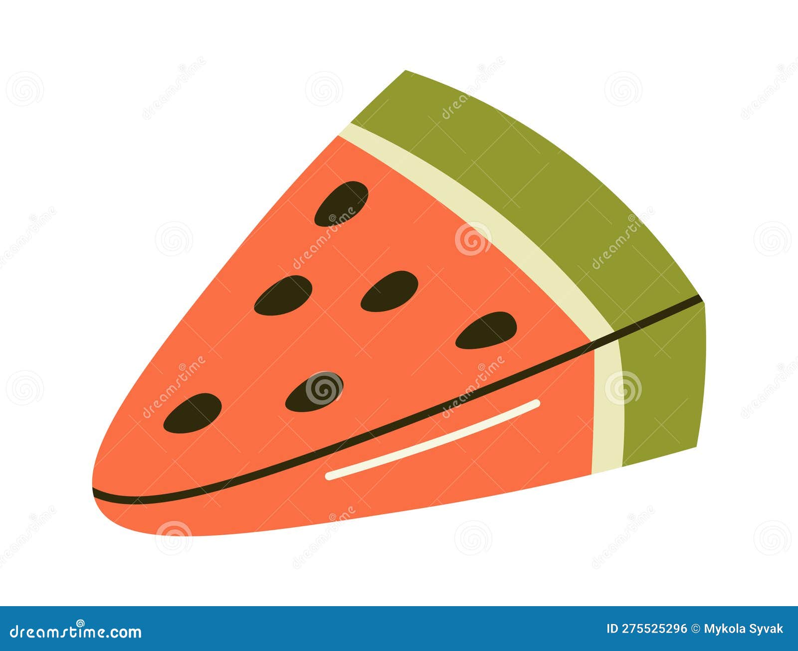 Triangle Watermelon Slice stock vector. Illustration of watermelon ...