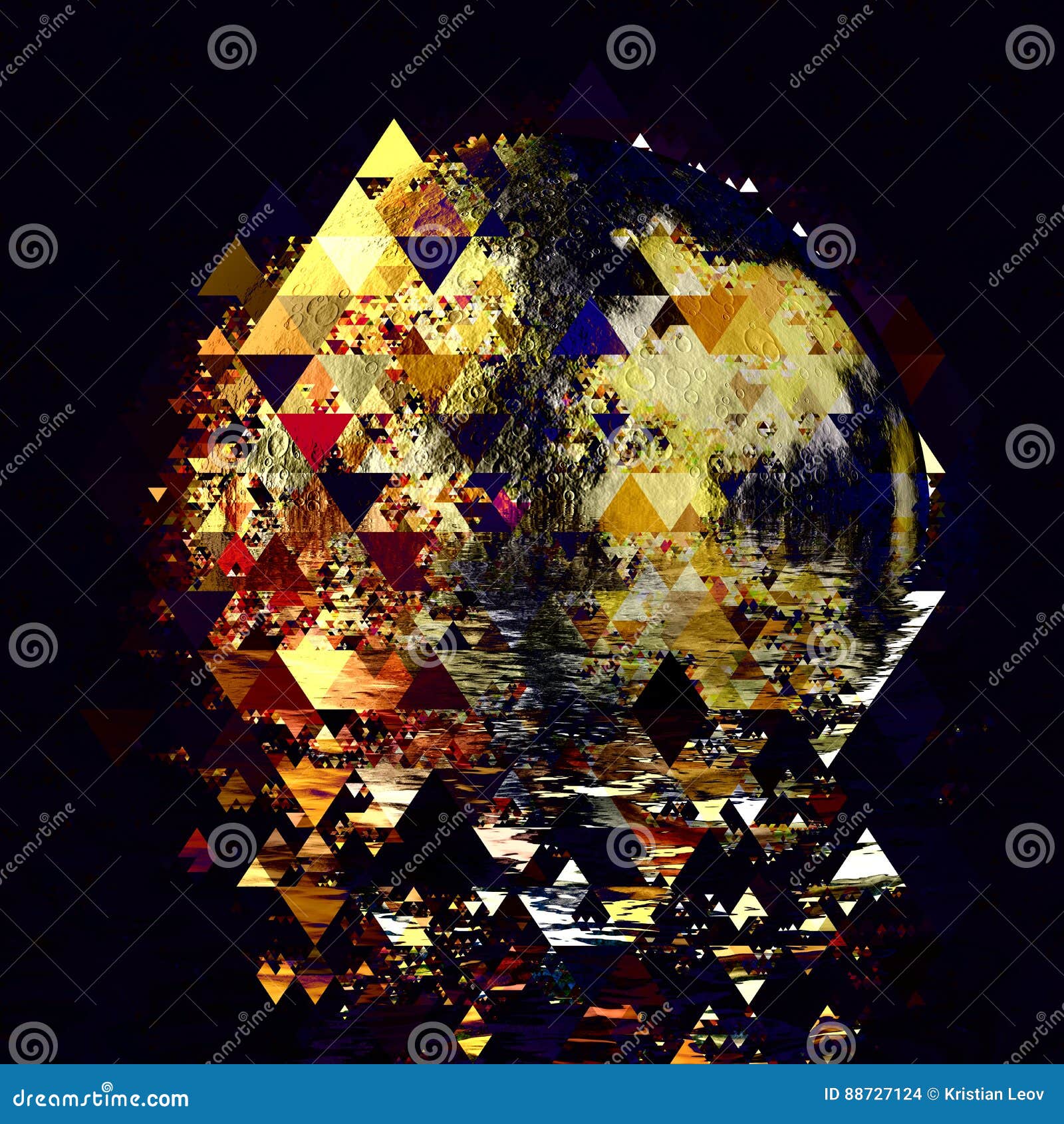 Triangle world astraction stock illustration. Illustration of planet ...