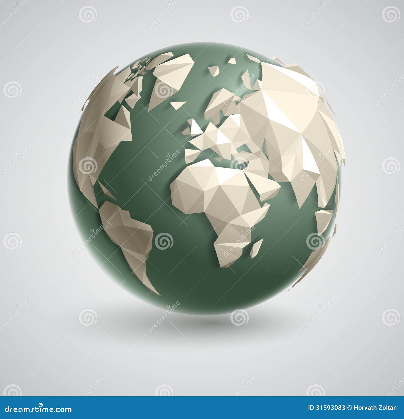 Triangle World Globe stock vector. Illustration of concept - 31593083