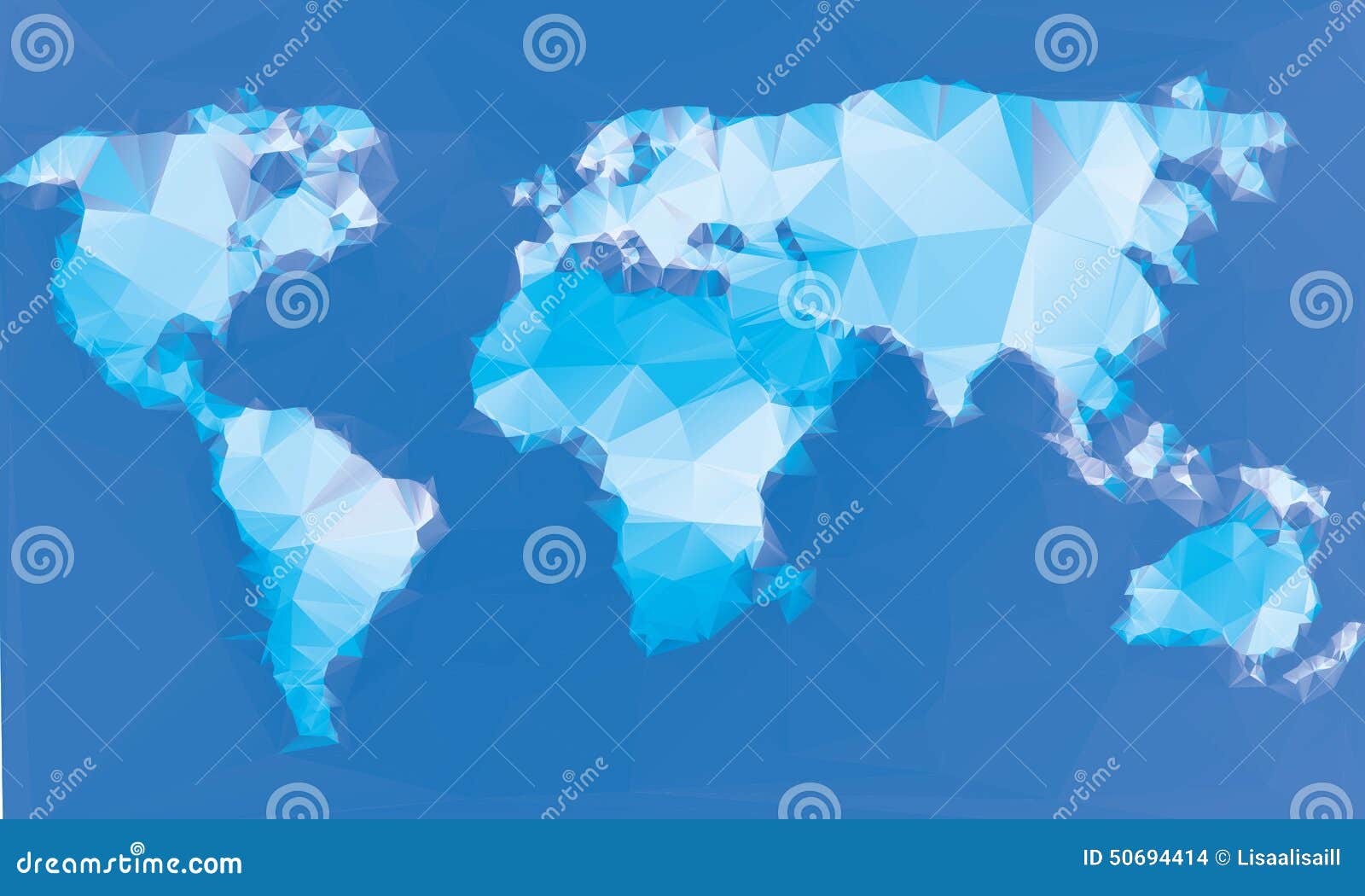 Triangle World Map Illustration Stock Vector - Illustration of ...