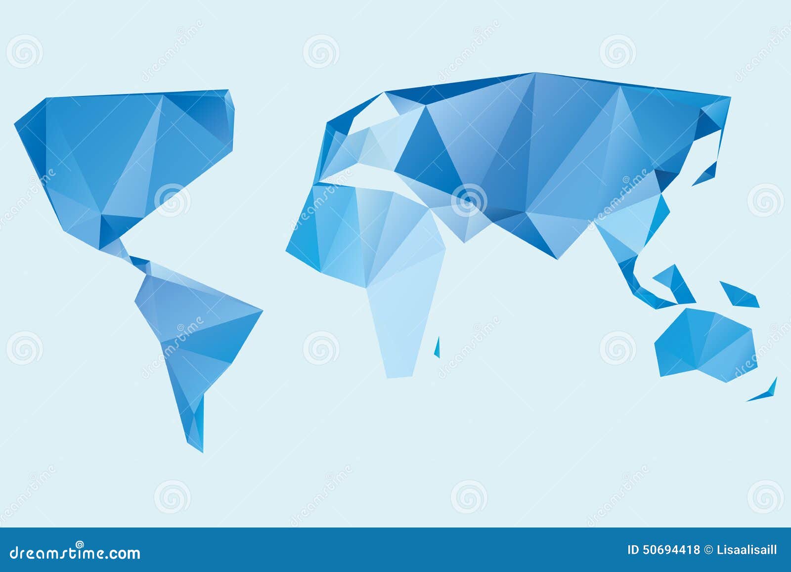 Triangle World Map Illustration Stock Vector - Illustration of europe ...