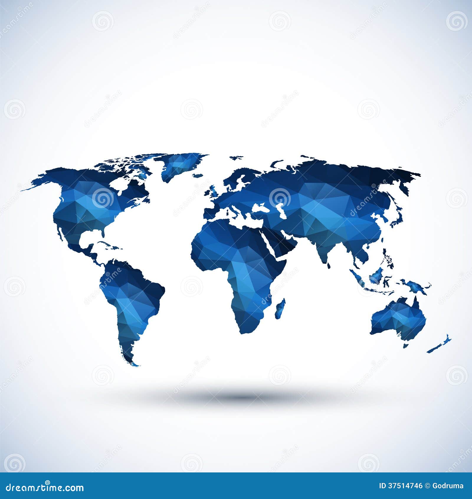 Triangle World Map Illustration Stock Vector - Illustration of icon ...