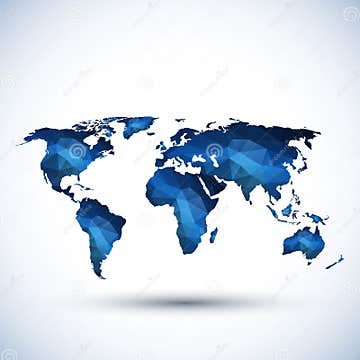 Triangle World Map Illustration Stock Vector - Illustration of icon ...