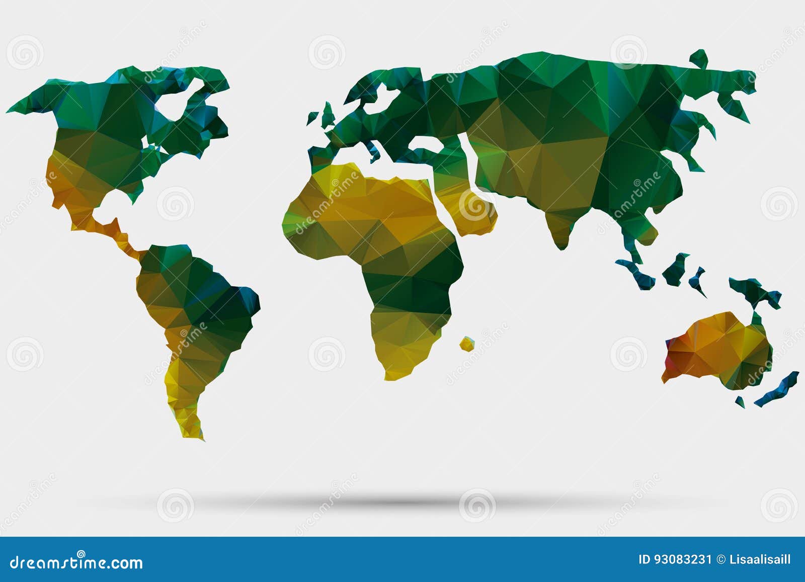 Triangle World Map Vector Illustration. Stylize World Map, Technology ...