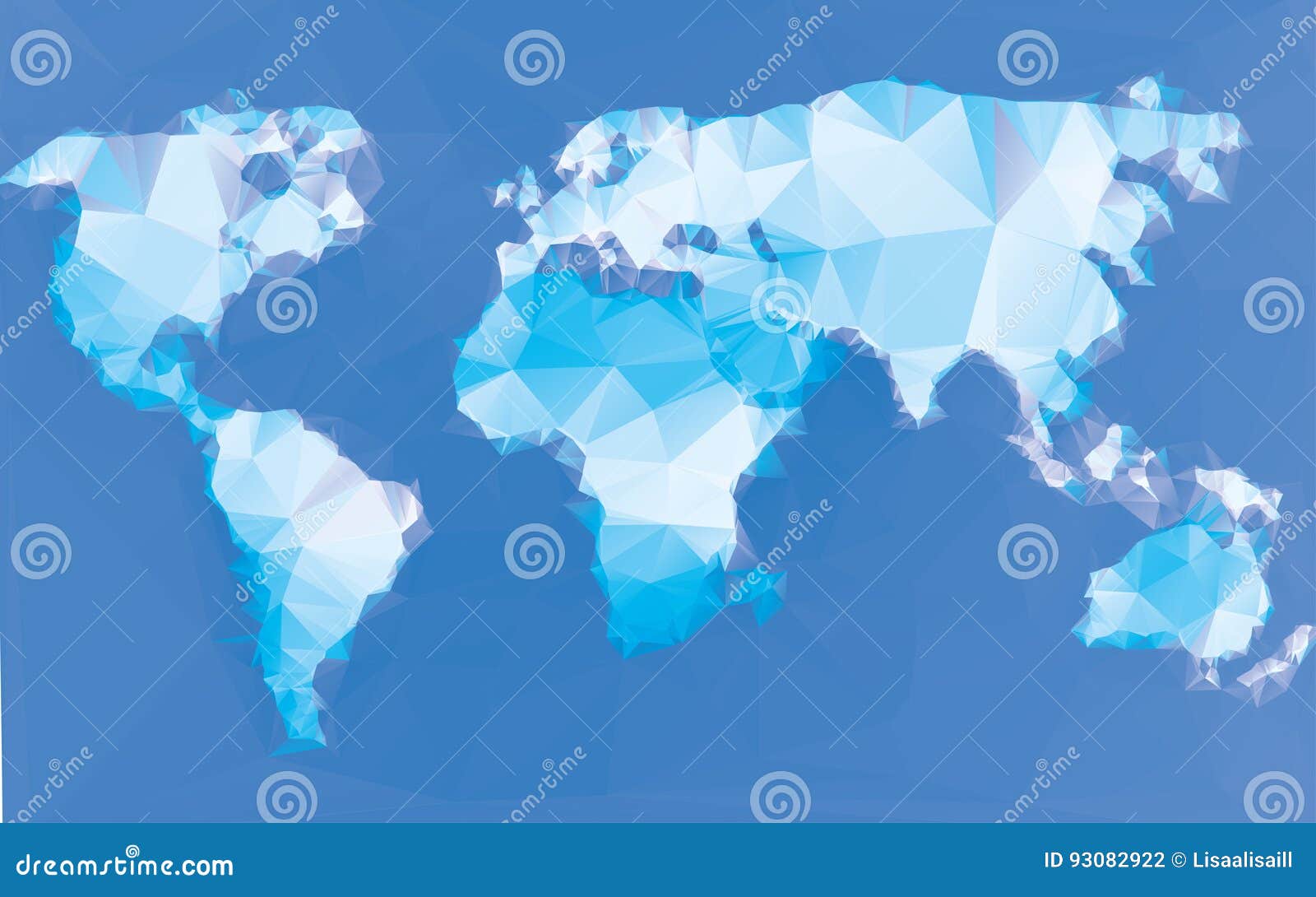Triangle World Map Vector Illustration. Stylize World Map, Technology ...