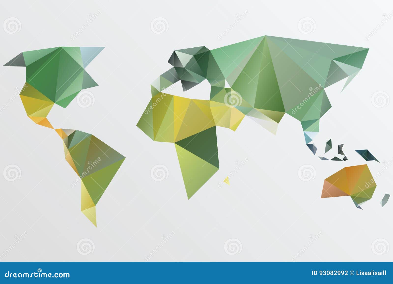 Triangle World Map Vector Illustration. Stylize World Map, Technology ...