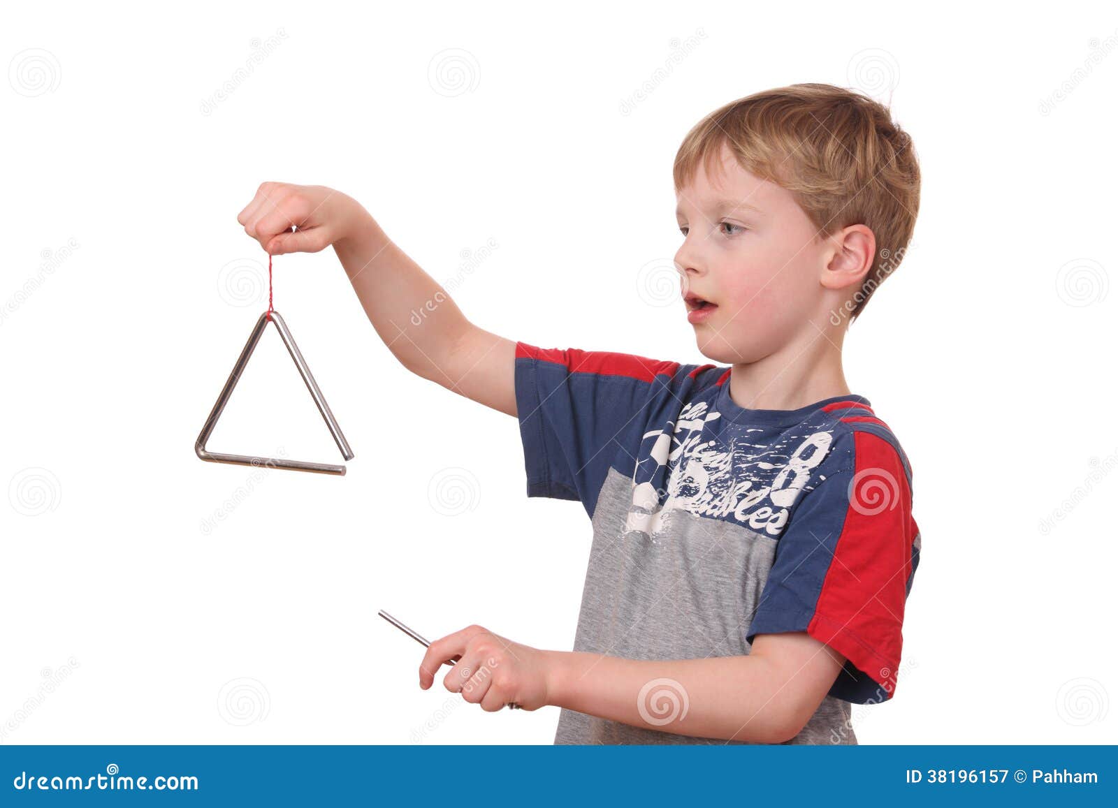 Playing The Triangle Instrument