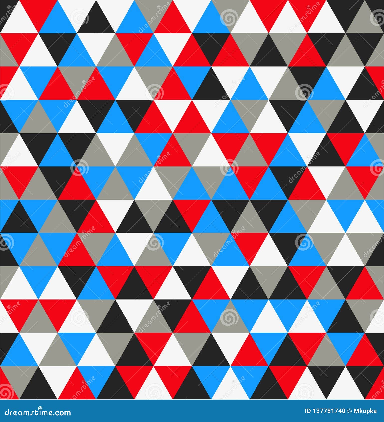 Retro Geometric Triangle Seamless Repeating Background Pattern. Mosaic ...