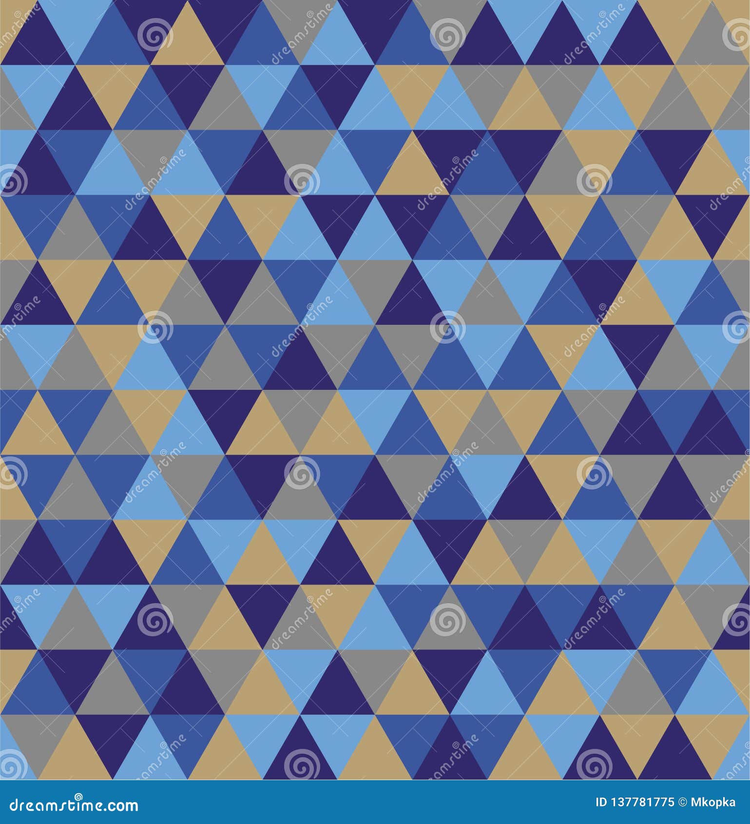 Retro Geometric Triangle Seamless Repeating Background Pattern. Mosaic ...