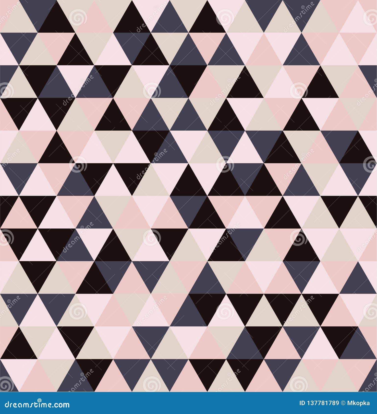 Retro Geometric Triangle Seamless Repeating Background Pattern. Mosaic ...