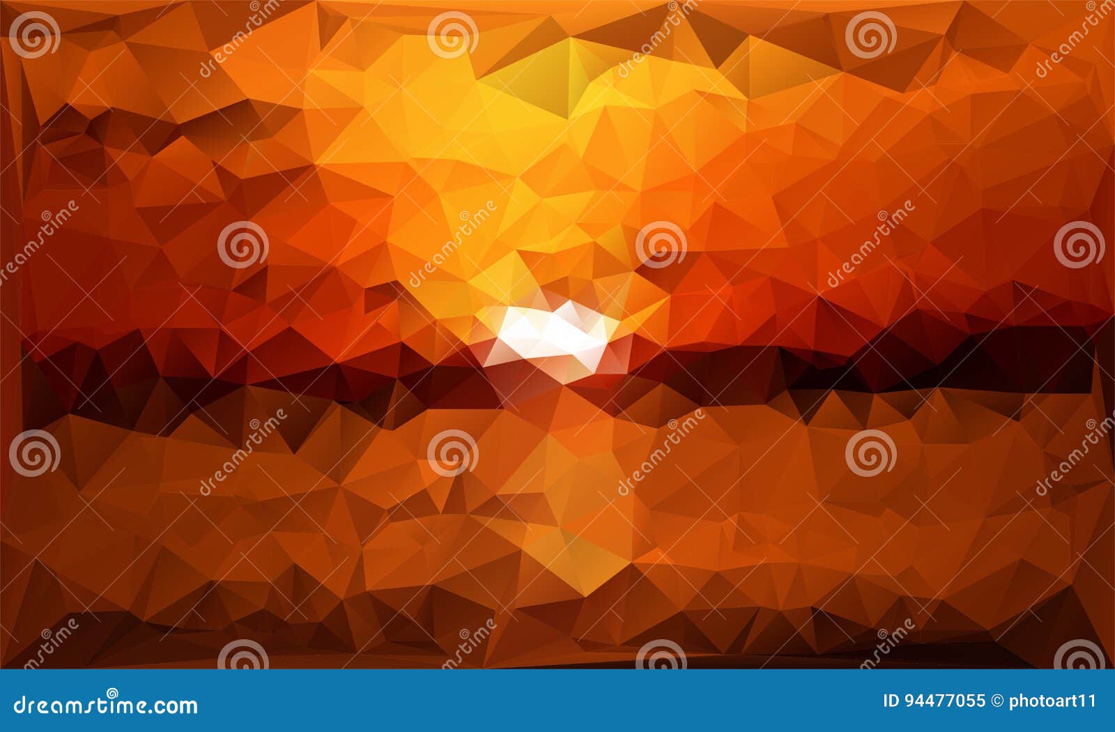 Triangles Abstract Background - Sunset - Vector Stock Vector ...