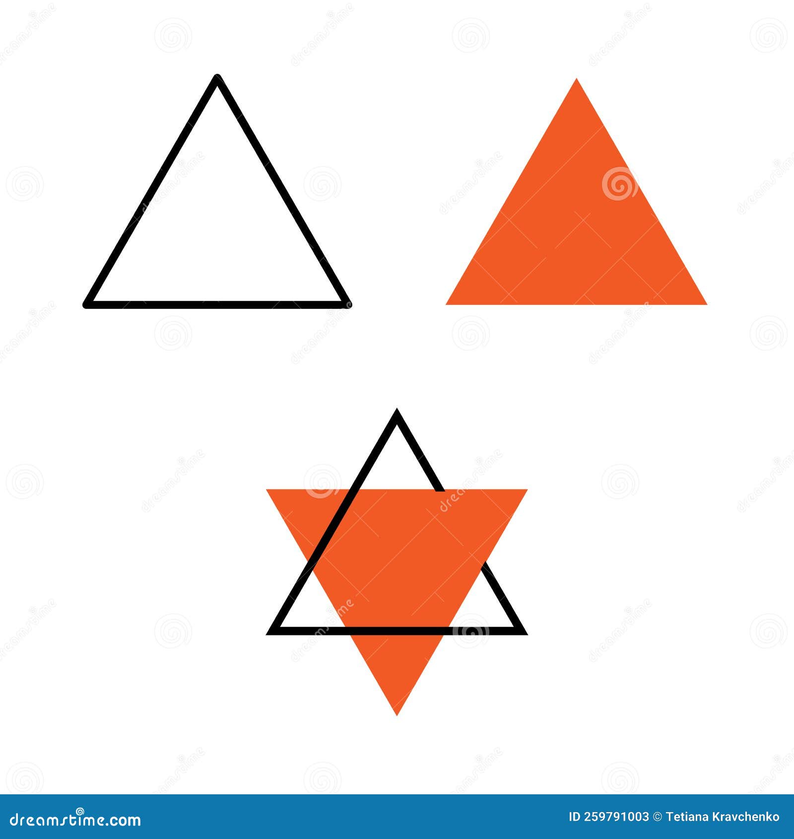 Triangles in Abstract Style. Triangles in Line Art Style. Vector ...