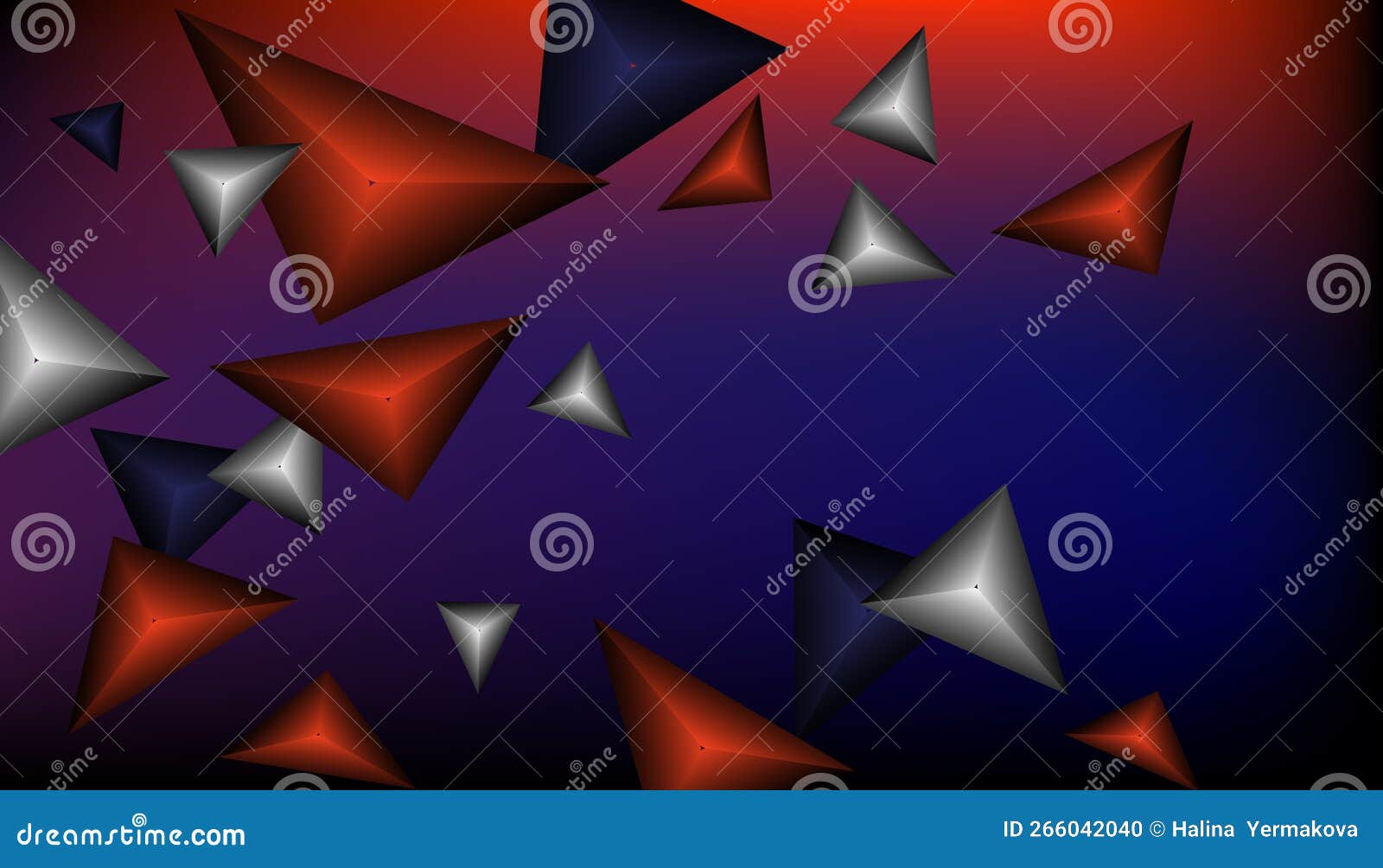 Triangles Background. Abstract Background from Triangular Pyramids. Geometric Background. 3d ...