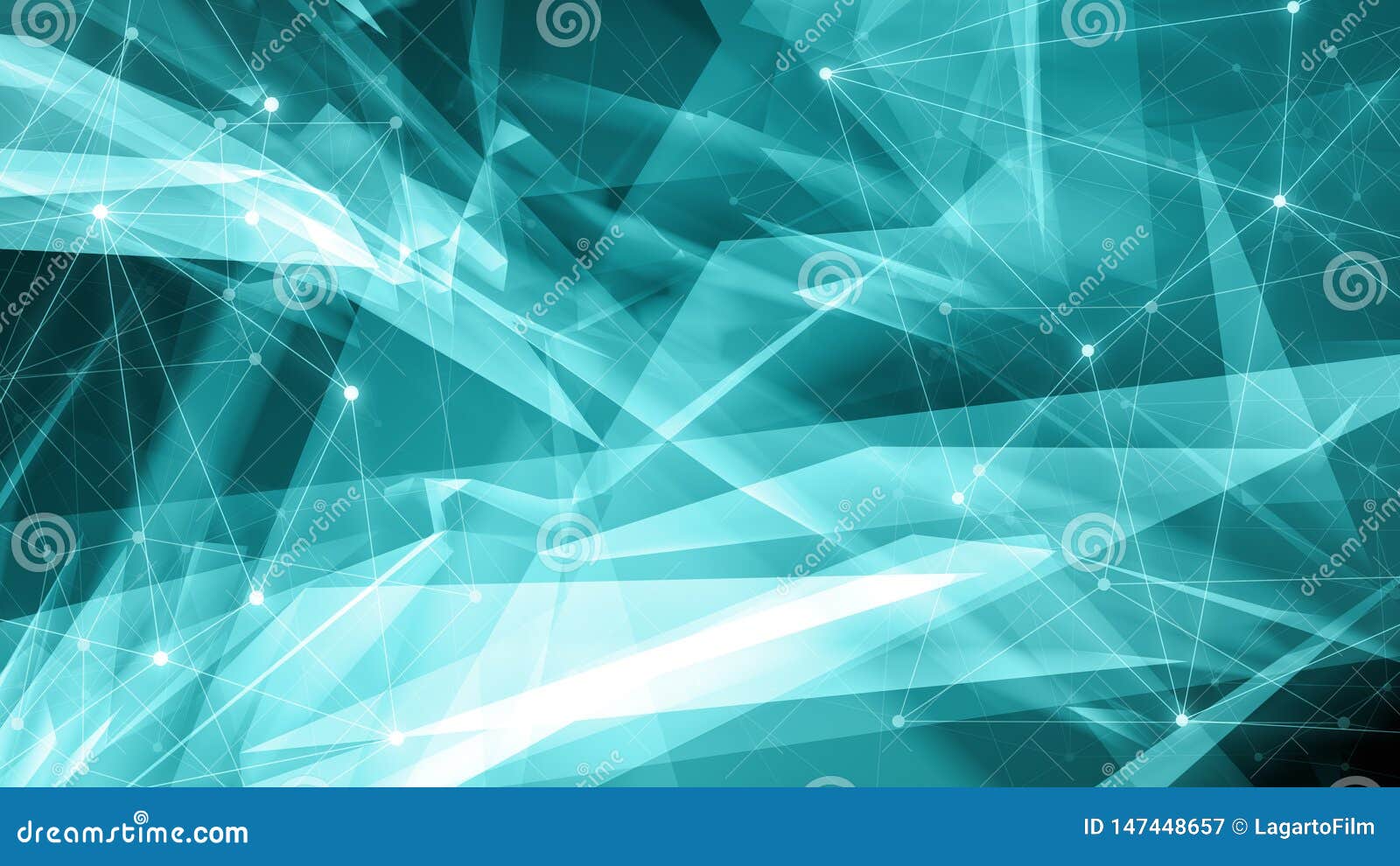 Triangles Background Digital Wireframe Concept with Lines, Modern ...