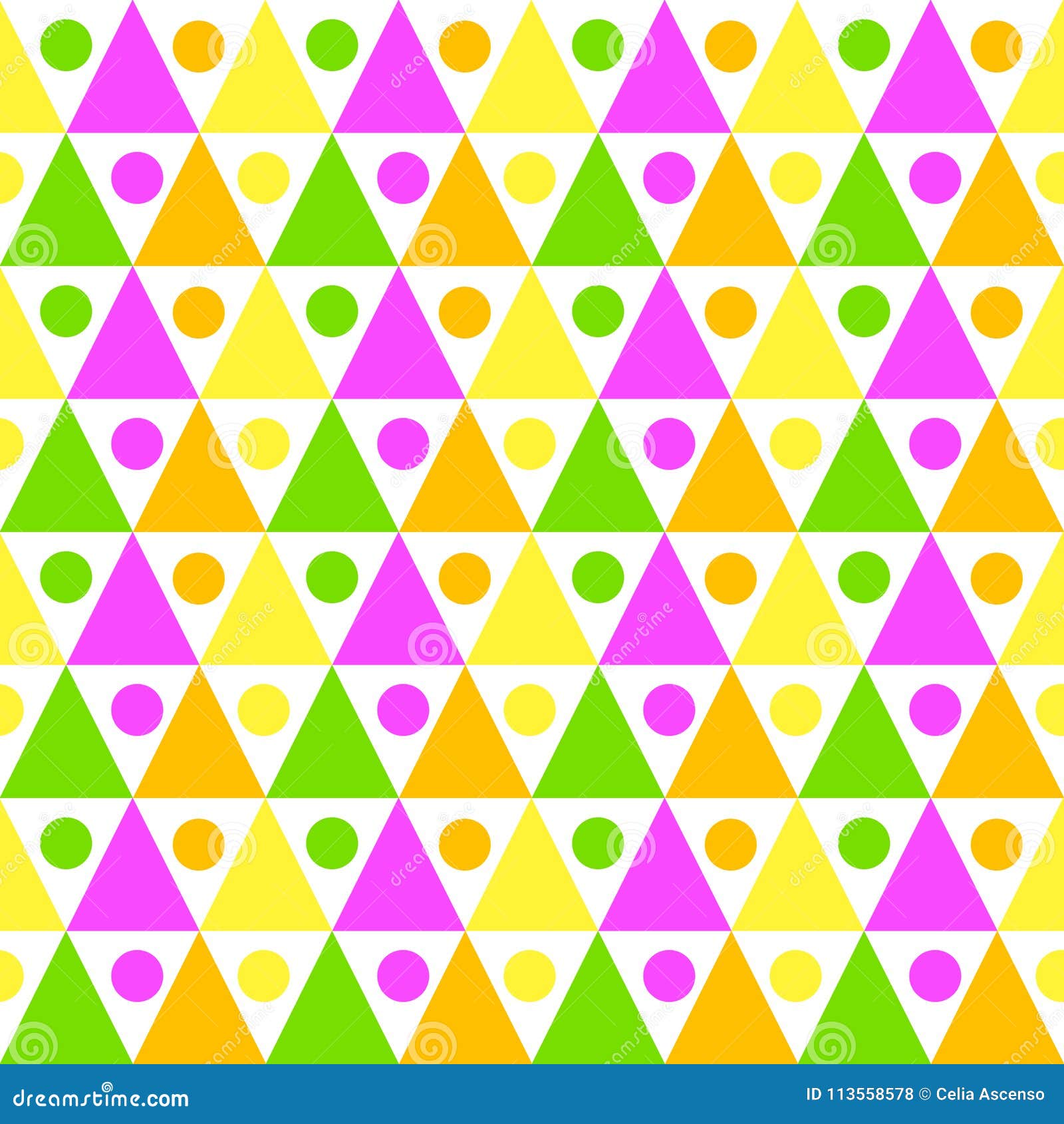 Triangles and Balls Seamless Texture Stock Illustration - Illustration ...