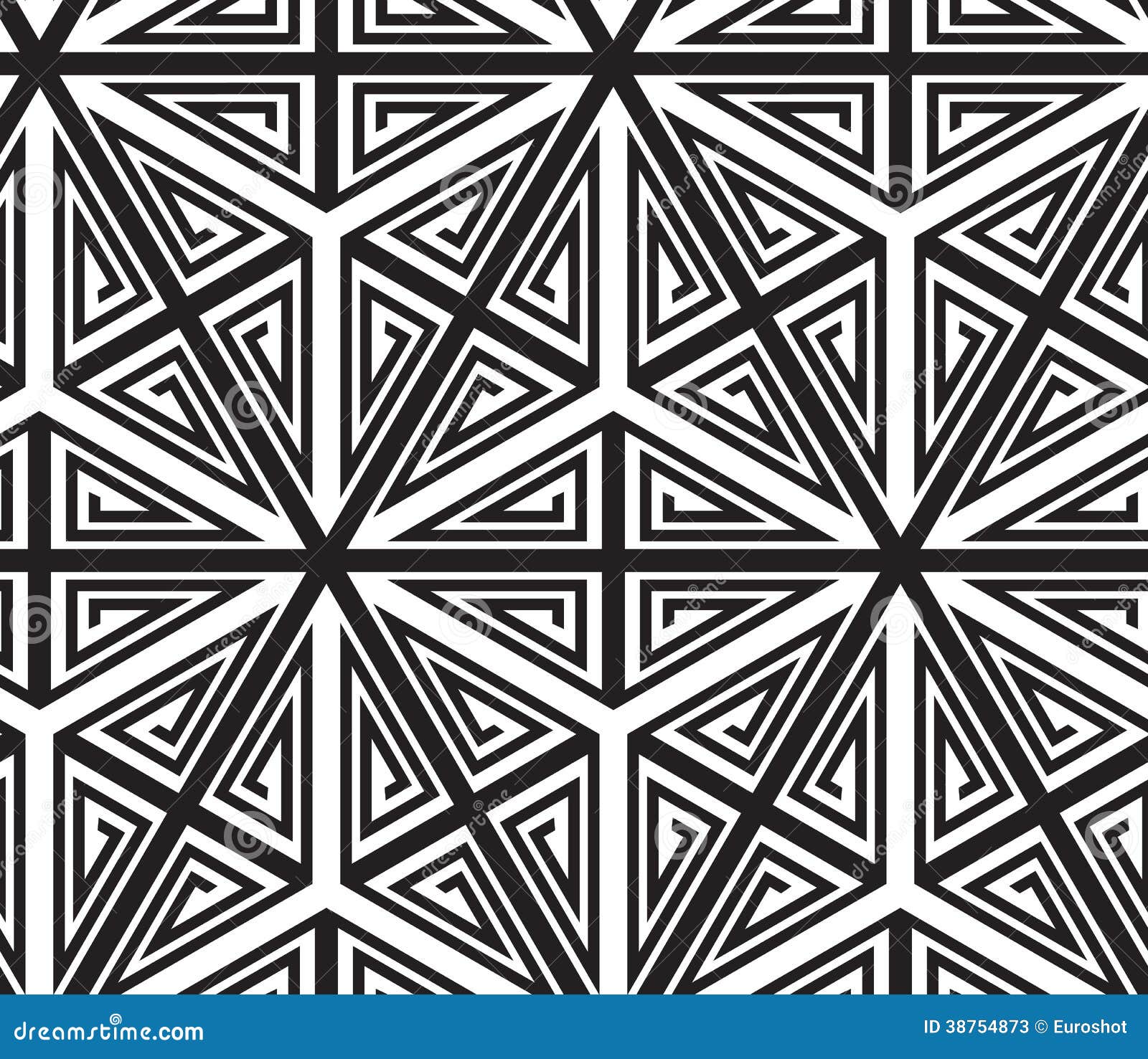 Triangles, Black and White Abstract Pattern Stock Vector - Illustration ...