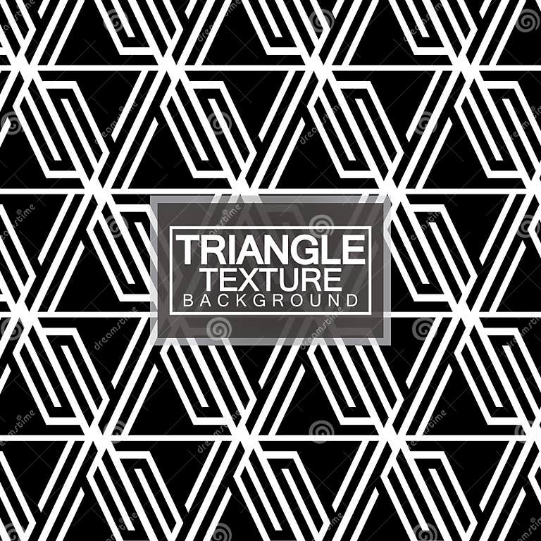 Triangles, Black and White Abstract Seamless Geometric Pattern, Modern ...
