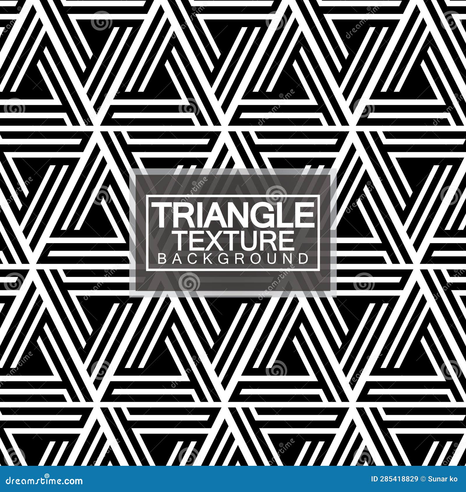 Triangles, Black and White Abstract Seamless Geometric Pattern, Modern ...