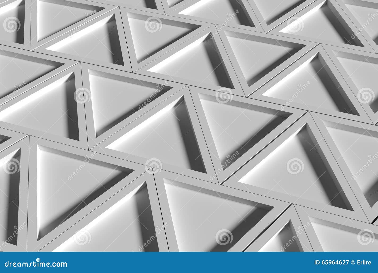 Triangles Blanches Tridimensionnelles Illustration Stock - Illustration ...