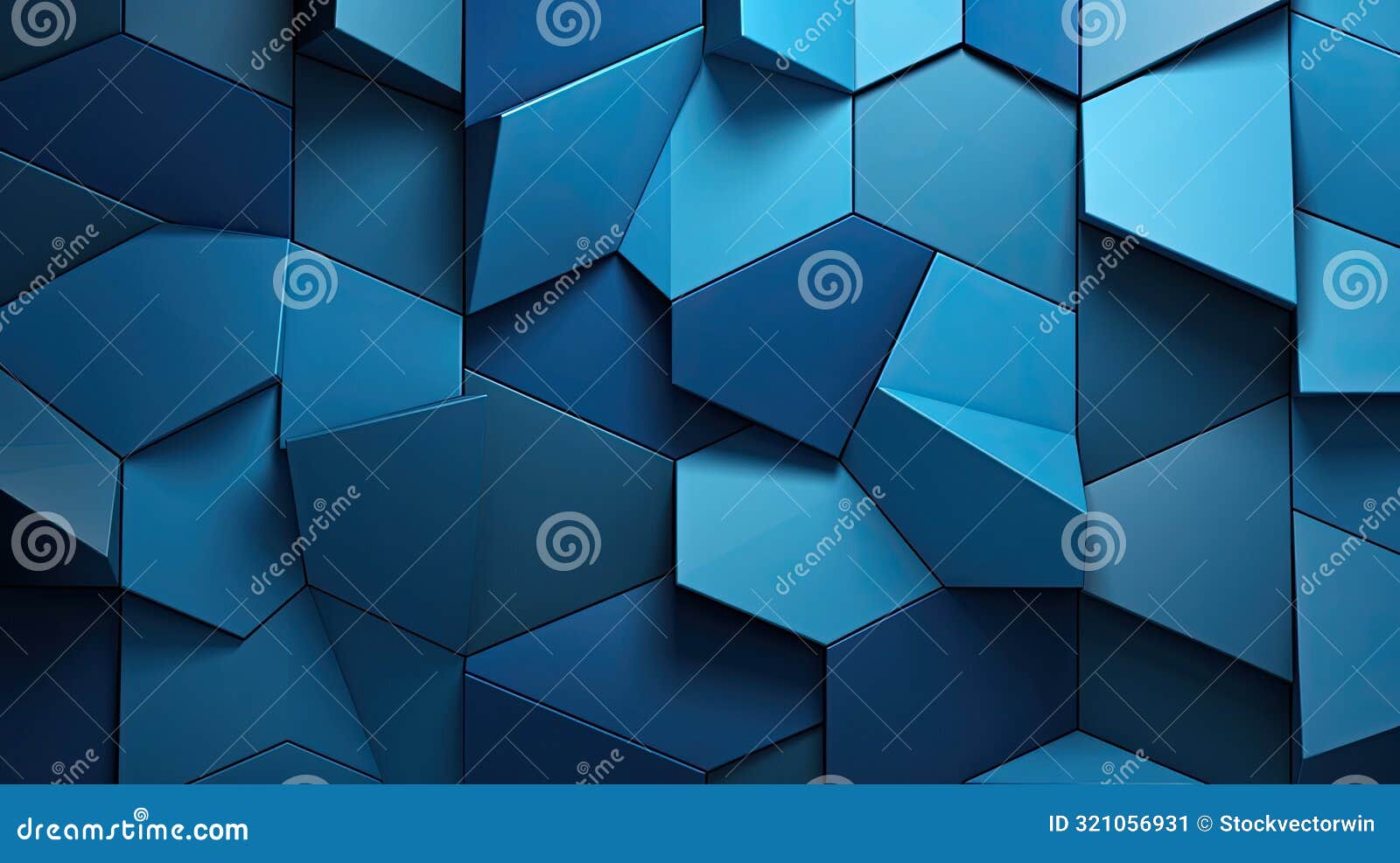 Triangles Blue Geometric Shapes Stock Illustration - Illustration of ...