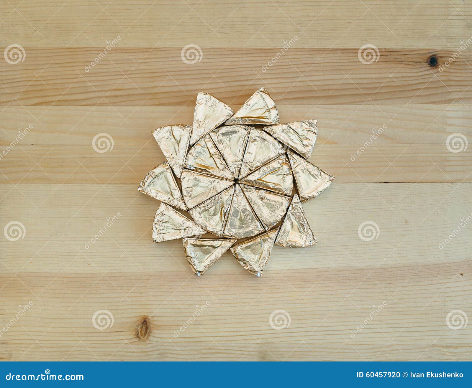 Triangles of Cheese on the Table Stock Photo - Image of foil, frame ...