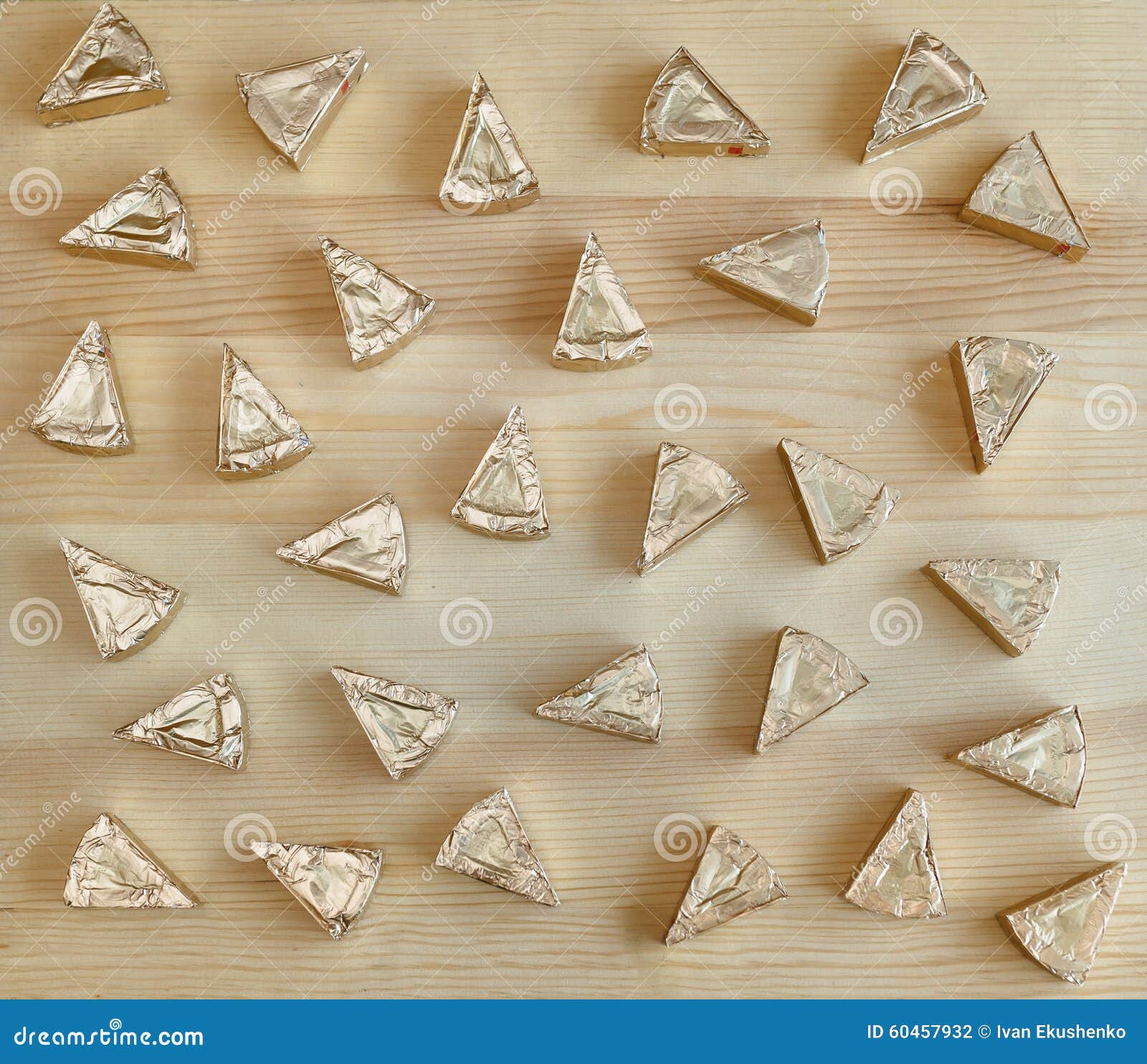 Triangles of Cheese on the Table Stock Photo - Image of processed ...